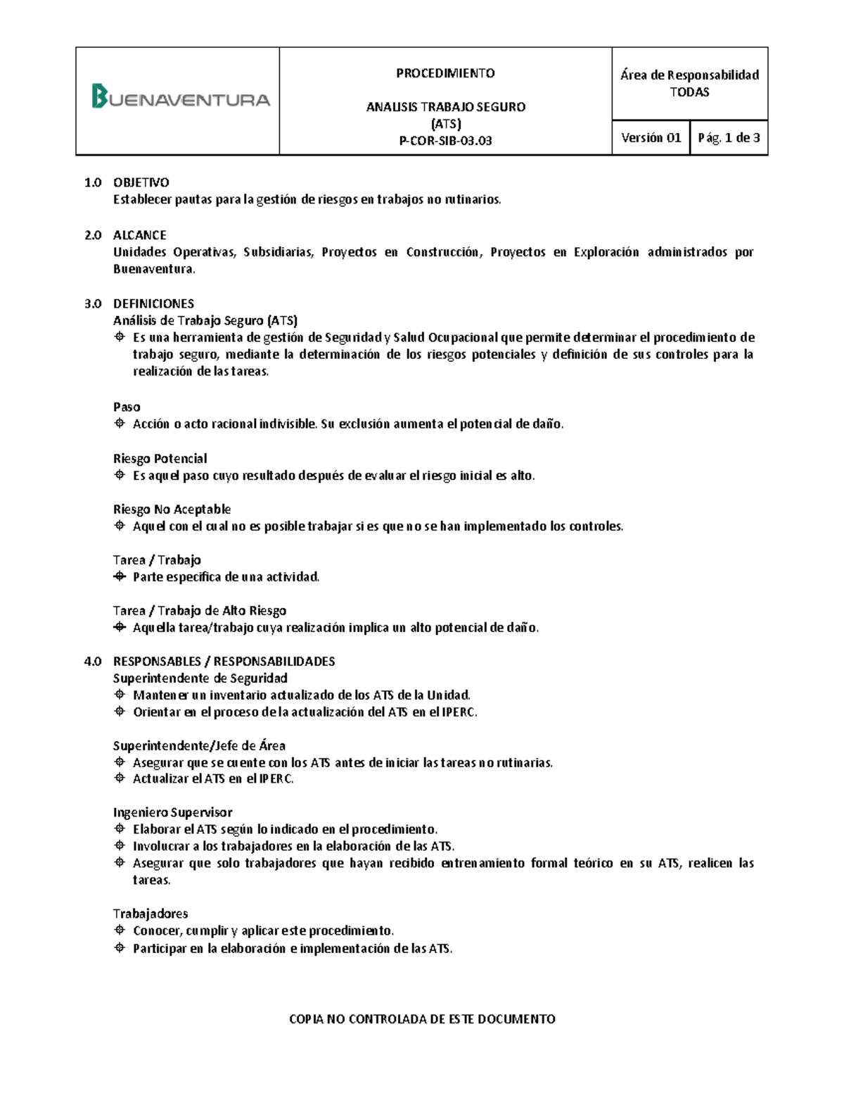 (ATS) - ats seguridad y salud - PROCEDIMIENTO ANALISIS TRABAJO SEGURO ...