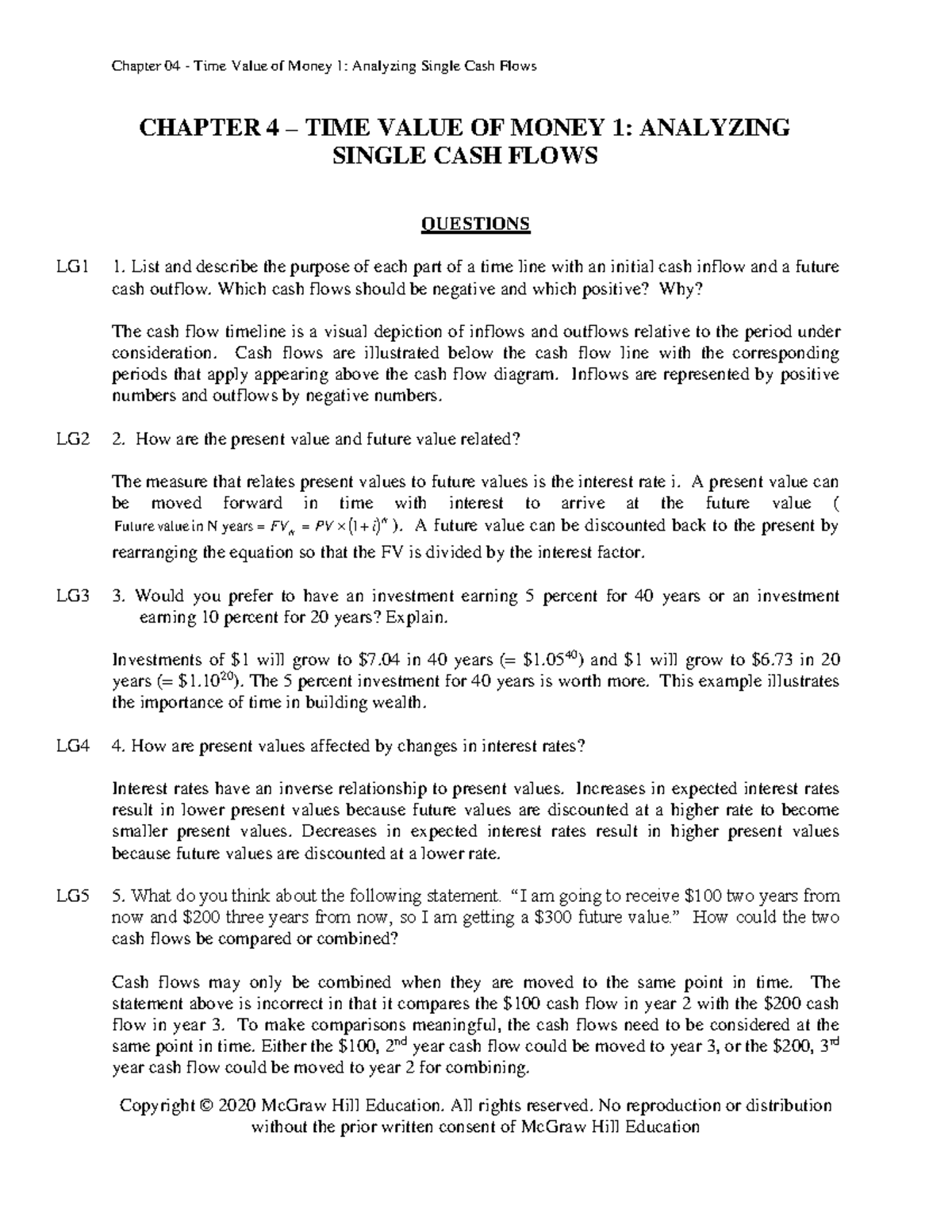 Chap04 SM - Answers for chapter 4 textbook questions - Copyright © 2020 ...
