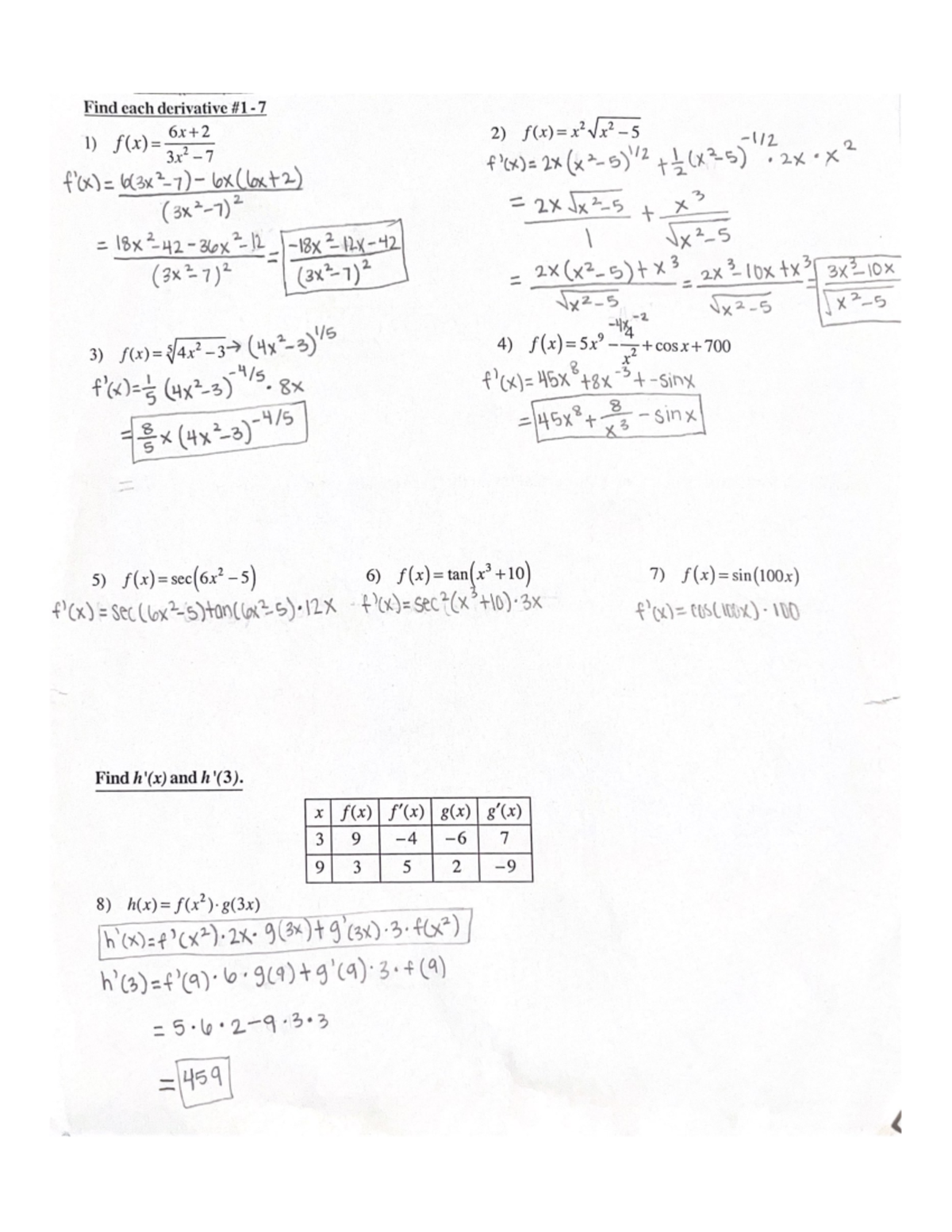 Calculus AB Group Quiz - quiz - Studocu