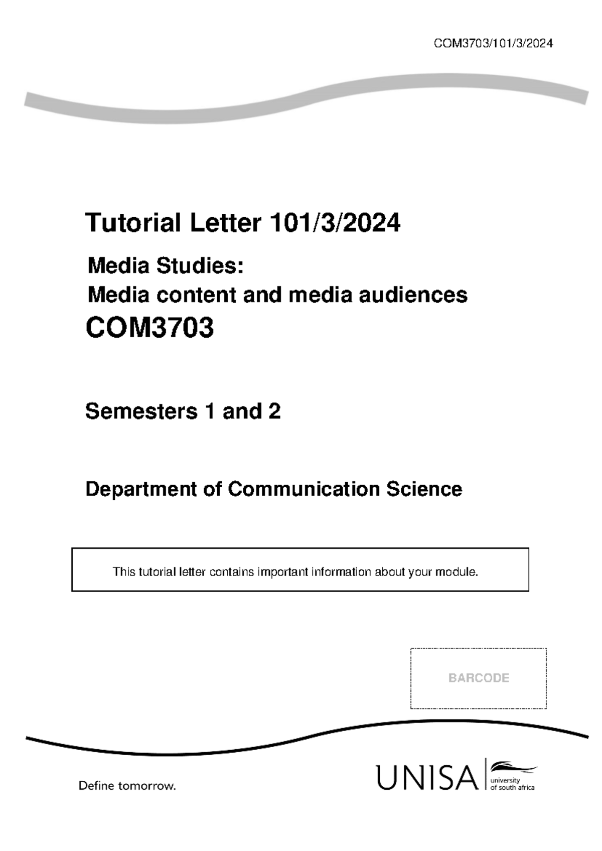 101 2024 3 b - Assignment 02 - COM3703/101/3/ 2024 Tutorial Letter 101 ...