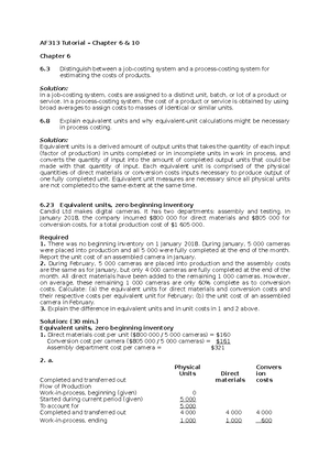 Tutorial Solution - Chapter 16 17 - Tutorial Solutions – Chapter 16 ...