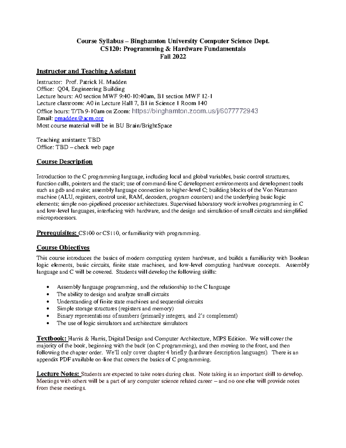 CS120-Fall2022-Syllabus - Course Syllabus – Binghamton University ...