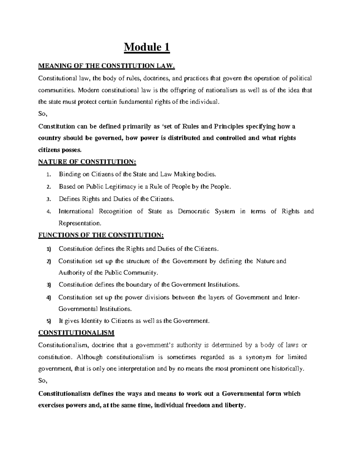 COI Unit I - this is the aktu 6th sem notes - Module 1 MEANING OF THE ...