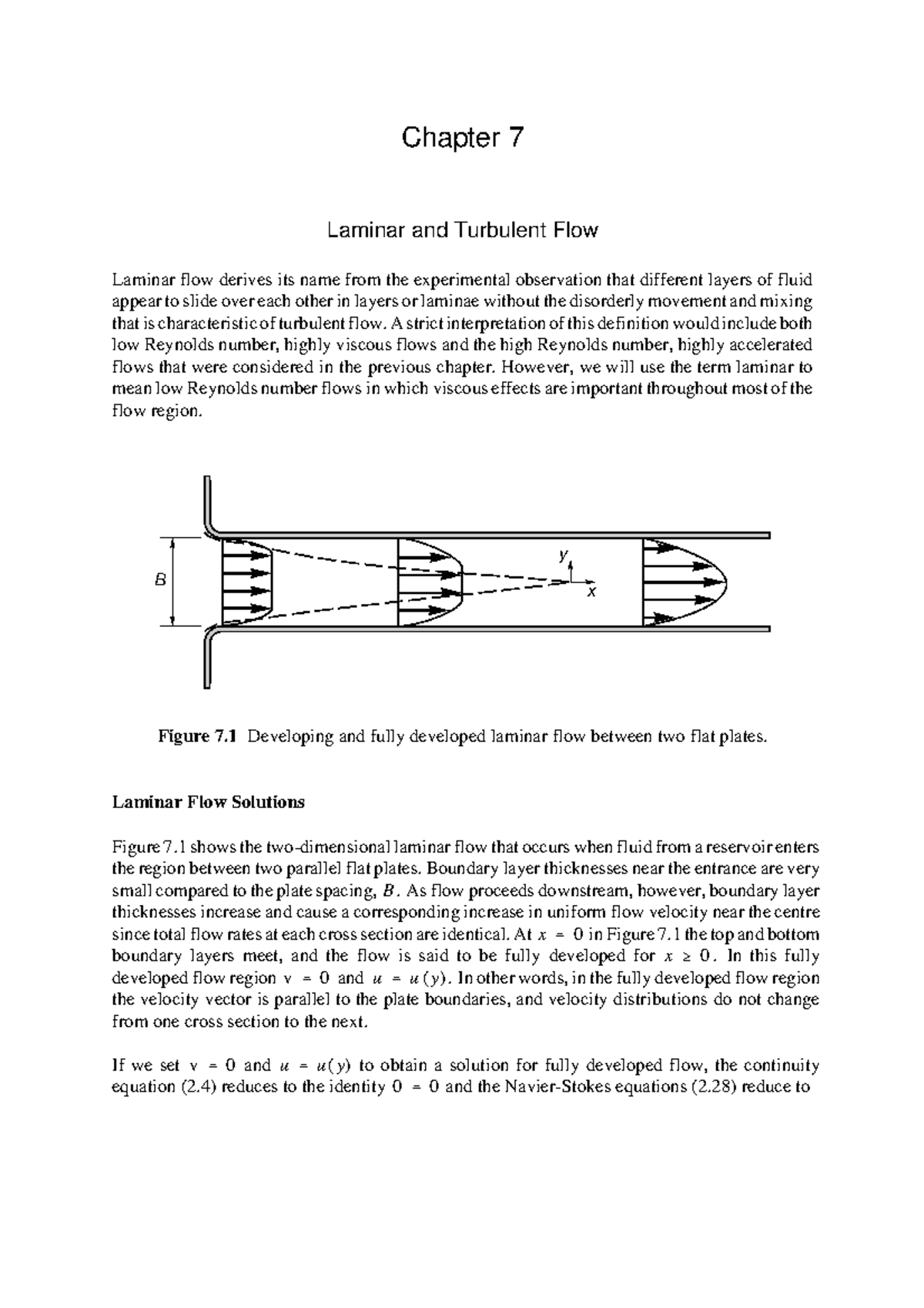 FM CH 7 - Laminar and Turbulent Flow - Figure 7 Developing and fully ...