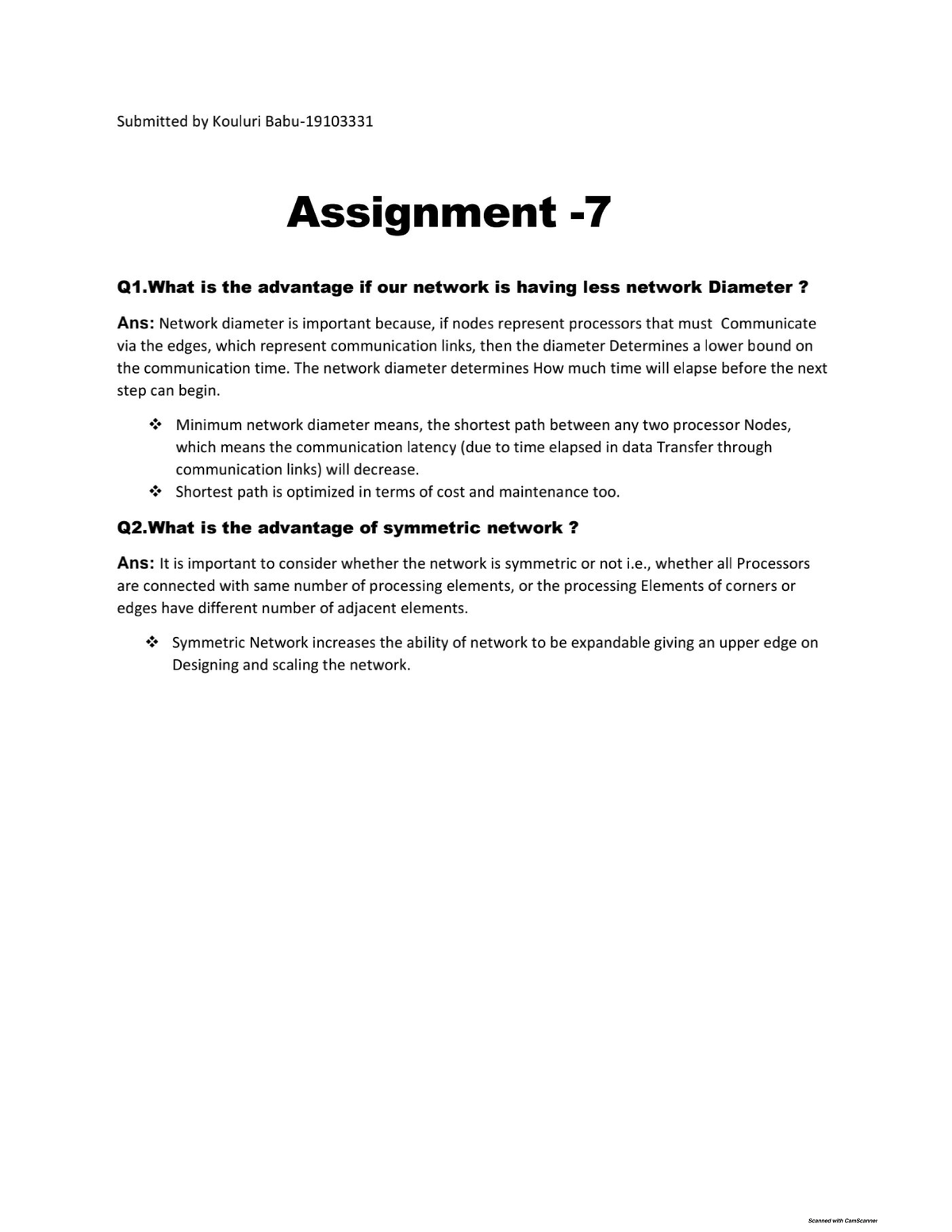 Assignment -7 (PC) - Information technology - Studocu