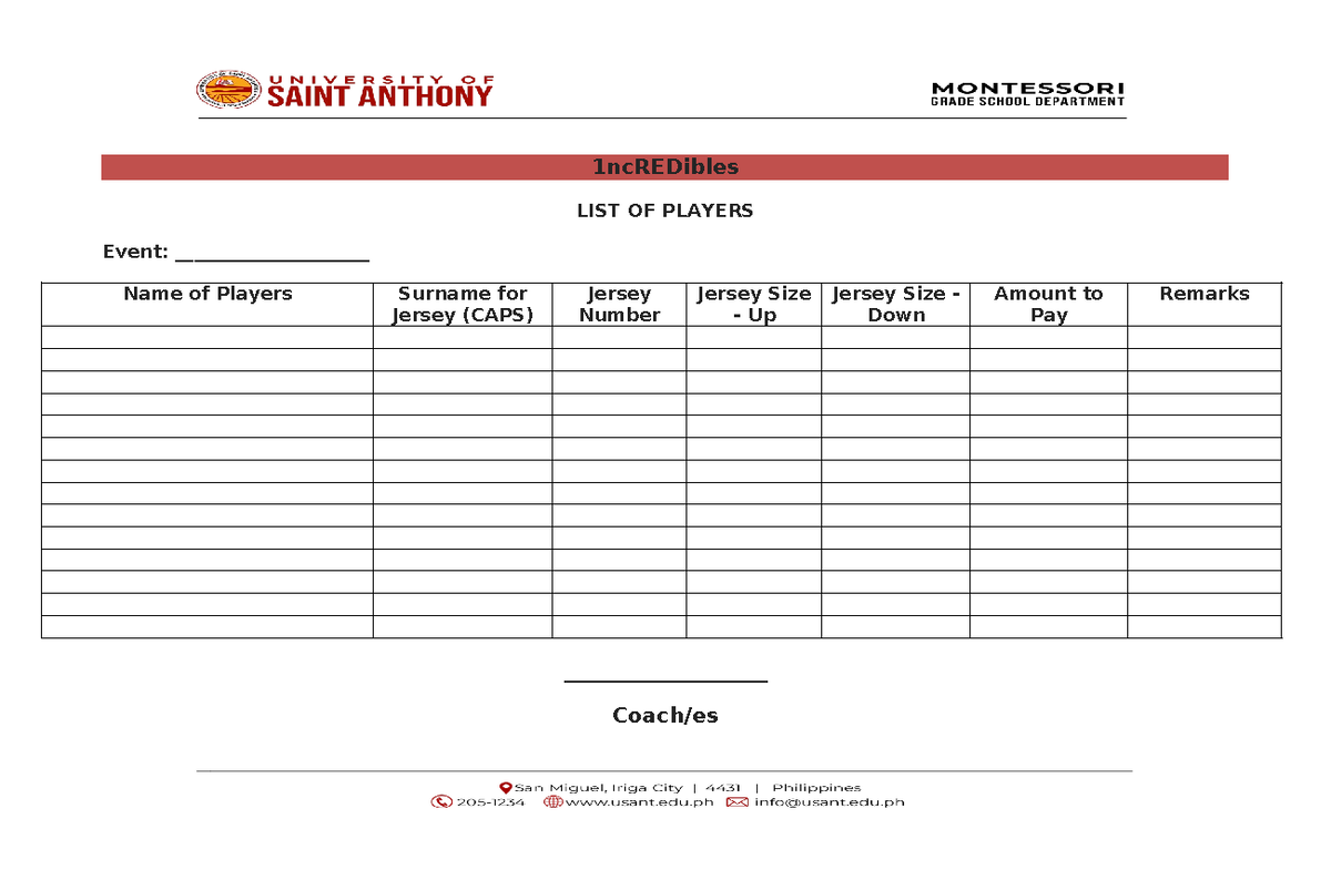 Updated 2 List of Players Intrams 2024 1 - 1ncREDibles LIST OF PLAYERS ...