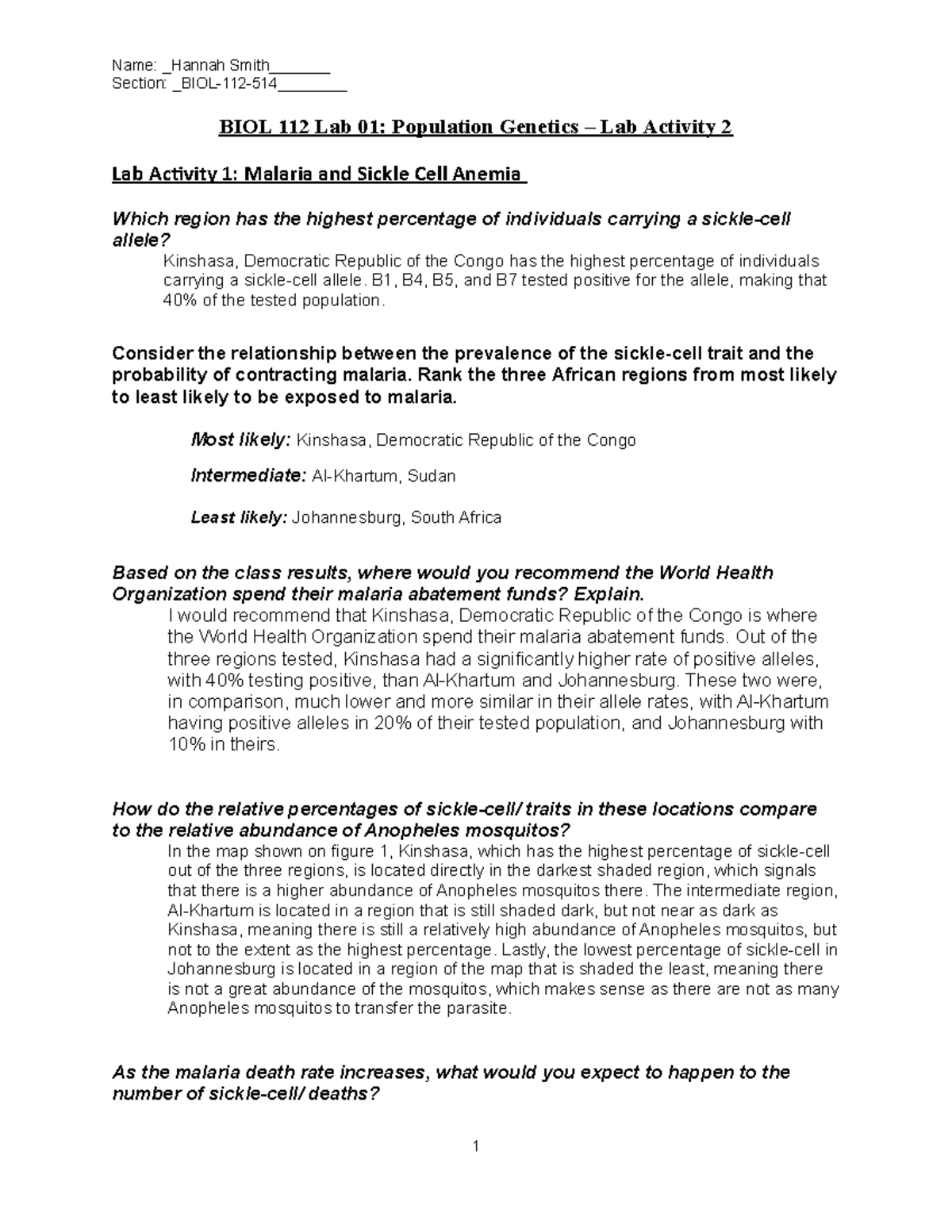Lab 01- Population Genetics – Lab Activity 2 - B1, B4, B5, and B7 ...