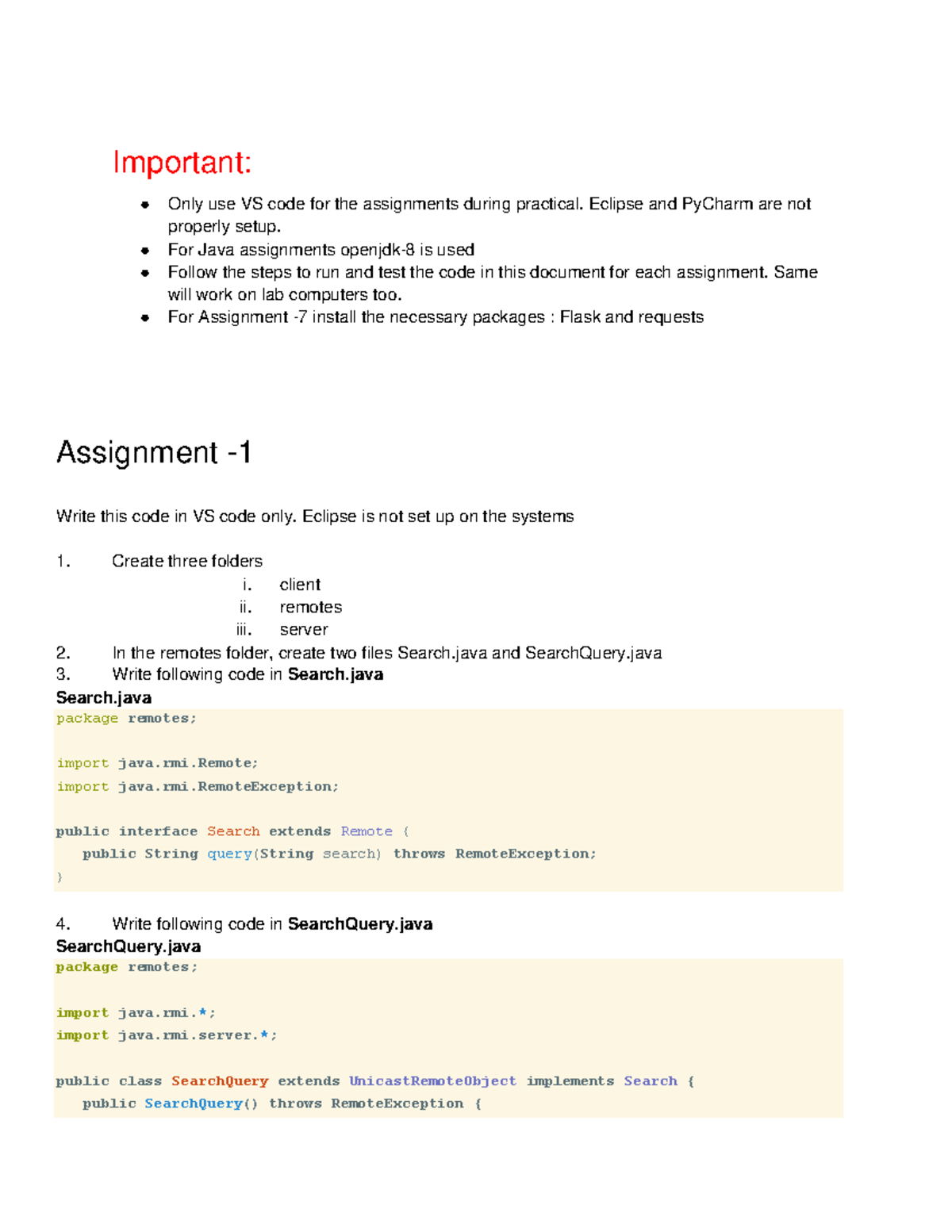 DS codes - Ds endsem notes - Important: Only use VS code for the ...