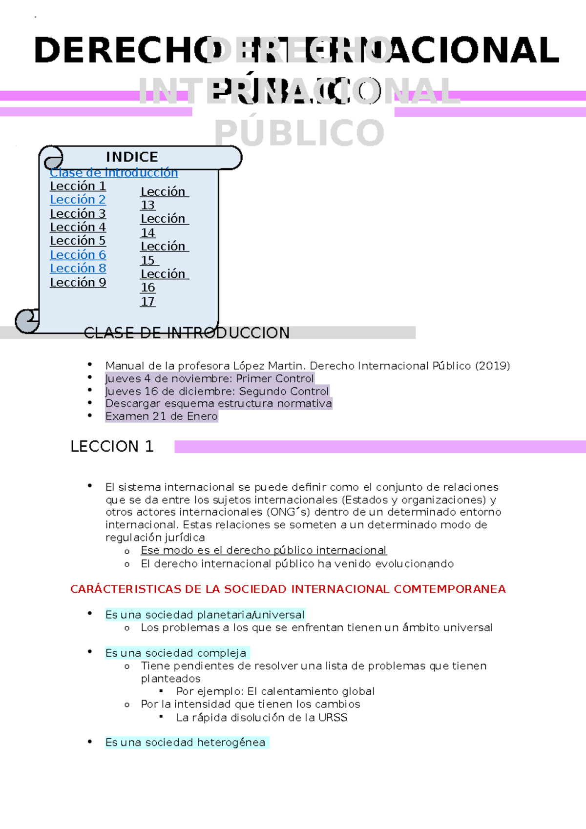Derecho Internacional PÚ Blico - Derecho Internacional Público - UA - Studocu