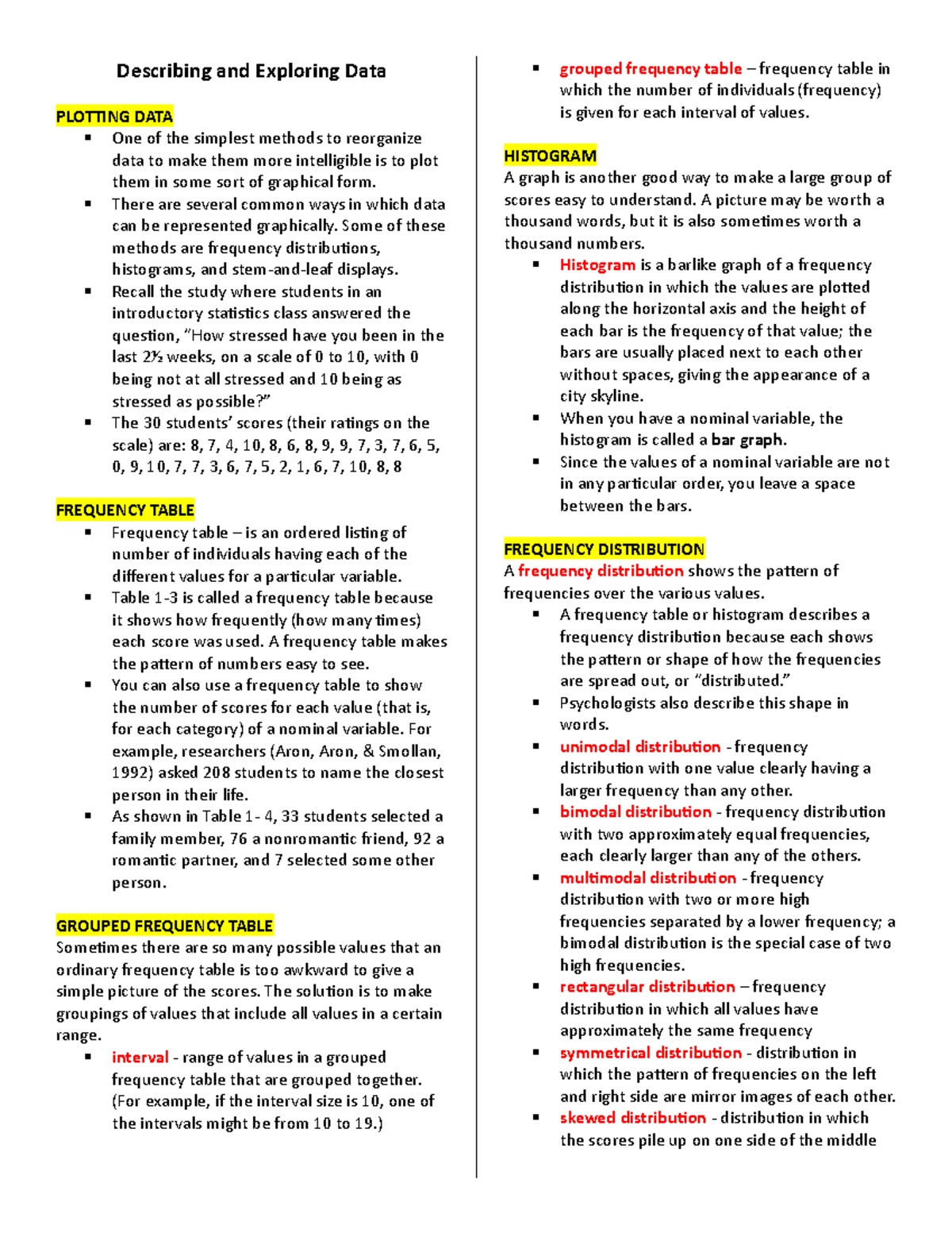Describing And Exploring Data Describing And Exploring Data Plotting Data One Of The Simplest