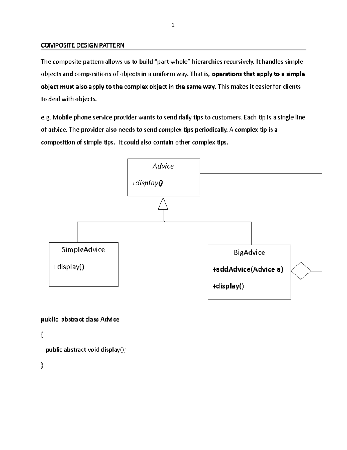 Composite Design Pattern - COMPOSITE DESIGN PATTERN The composite pattern allows us to build ...