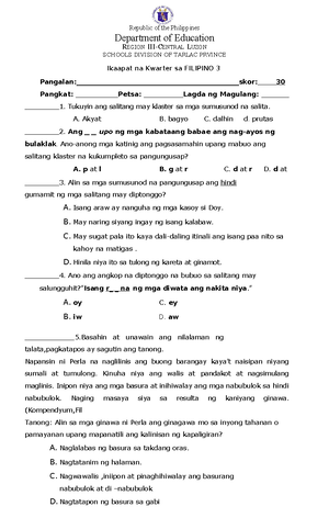 MAPEH NOTES FOR GRADE 10 - Department of Education REGION III SCHOOLS ...
