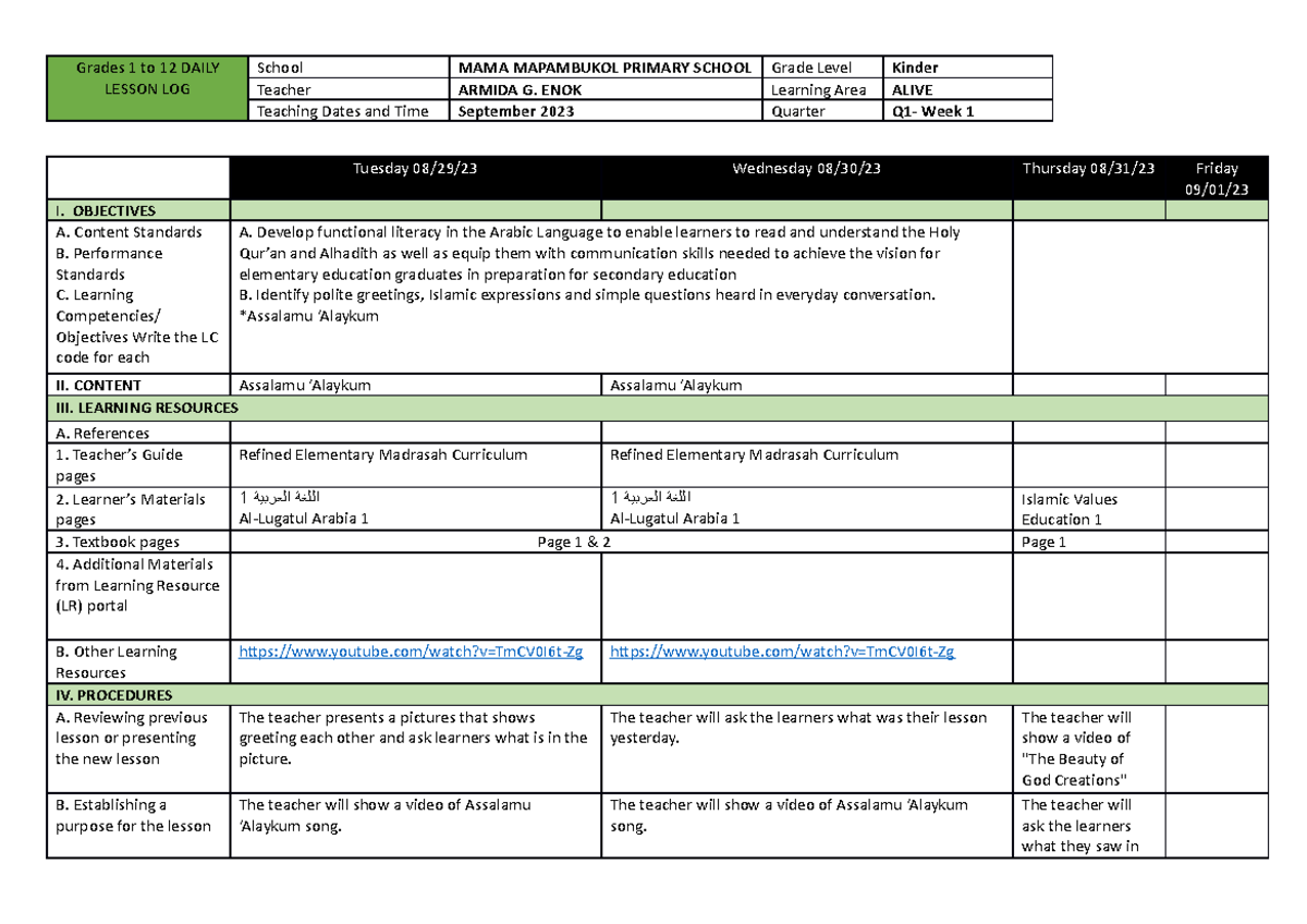 Inbound 6690689366695539487 - Grades 1 to 12 DAILY LESSON LOG School ...