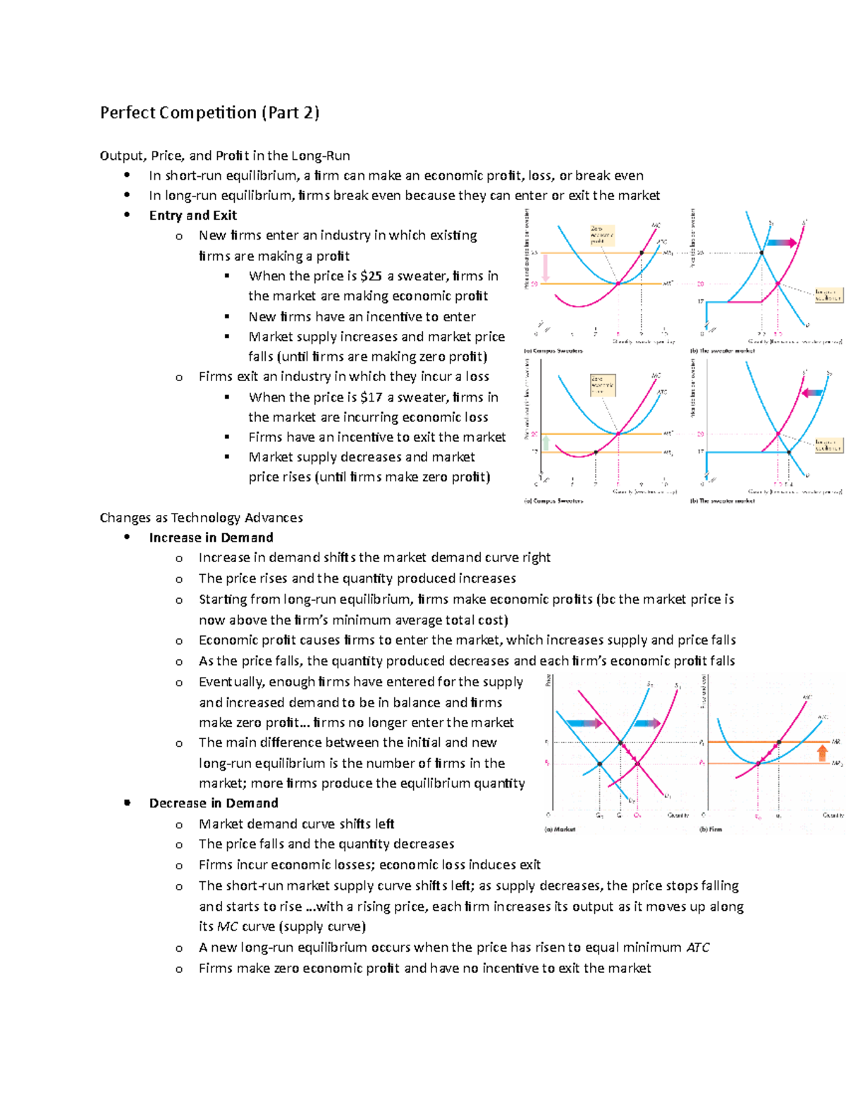 Lec16 Perfect Competition 2 - Perfect Competition (Part 2) Output ...