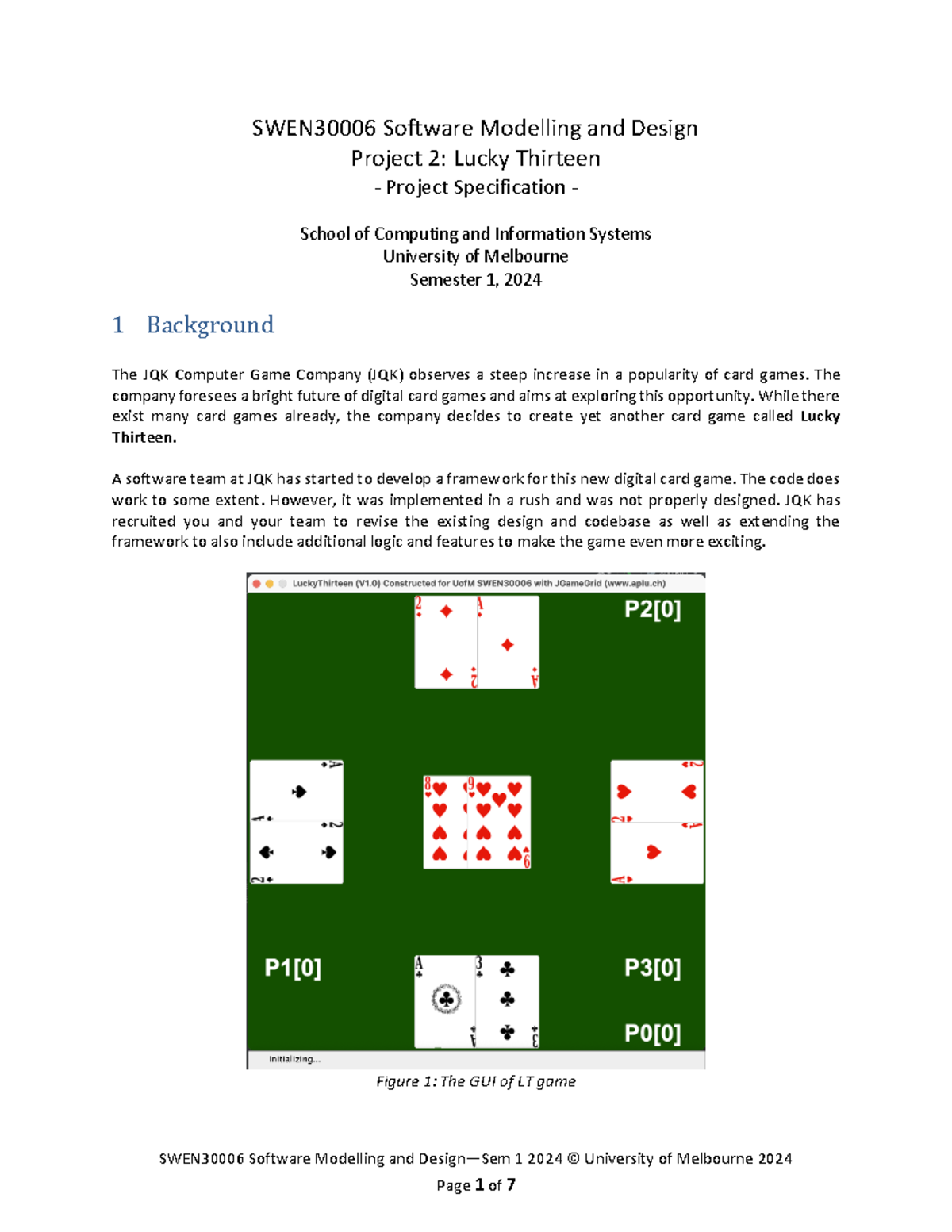 SWEN30006 24S1 Project 2v2 - SWEN30006 Software Modelling and Design—Sem 1 2024 © University of ...