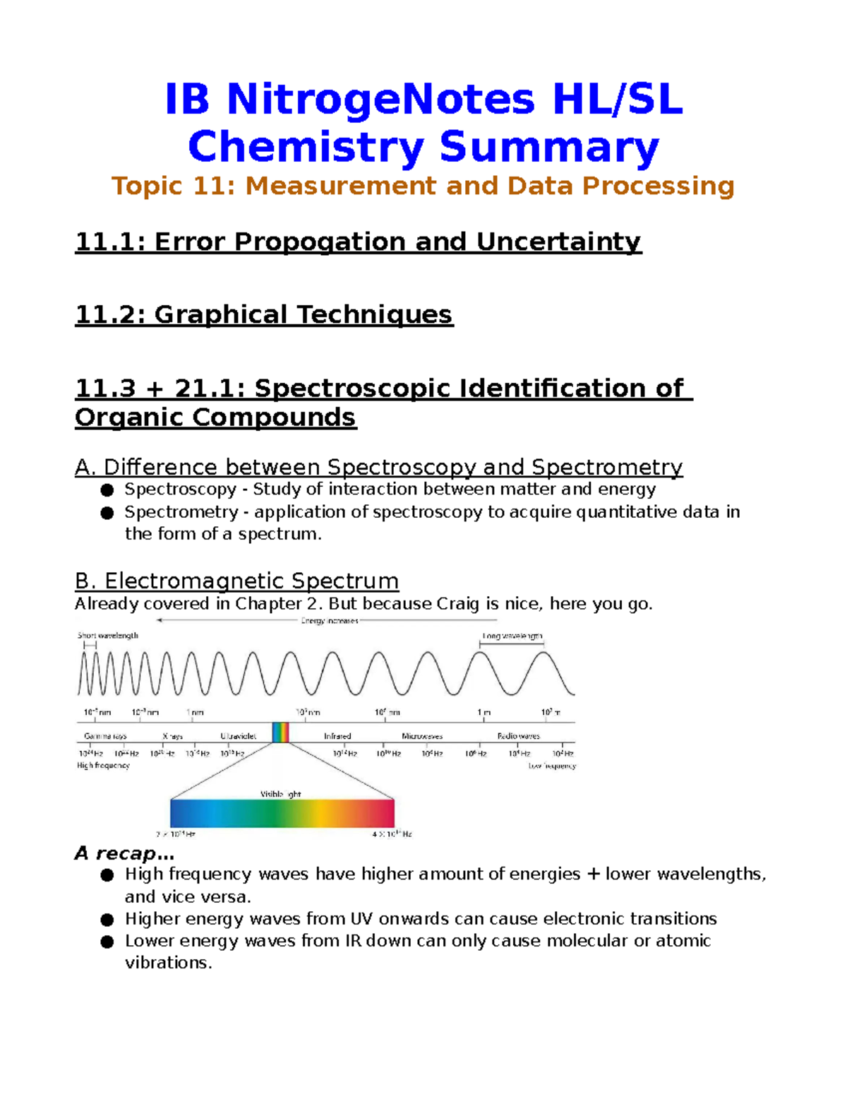 Copy of Chapter 11+21 Summarised Notes - IB NitrogeNotes HL/SL ...