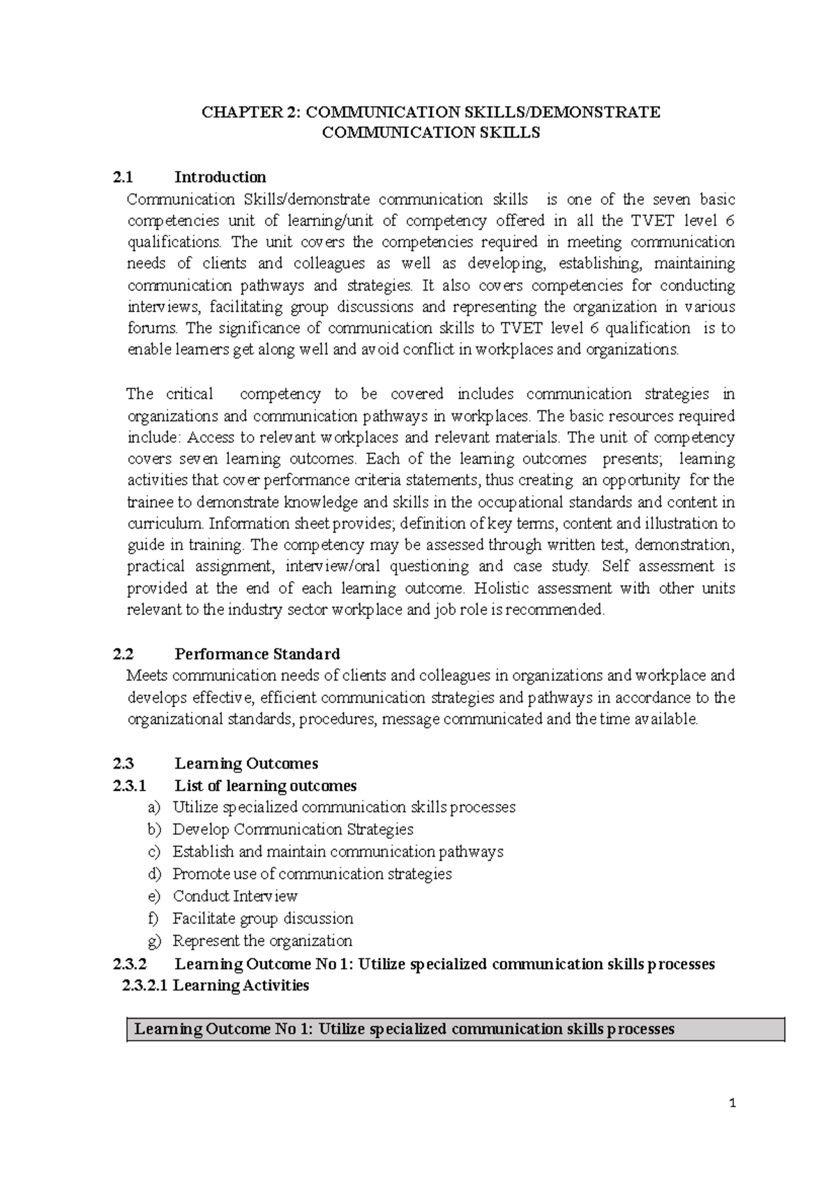 Communication Skills - ICT Level 6 - CHAPTER 2: COMMUNICATION SKILLS ...