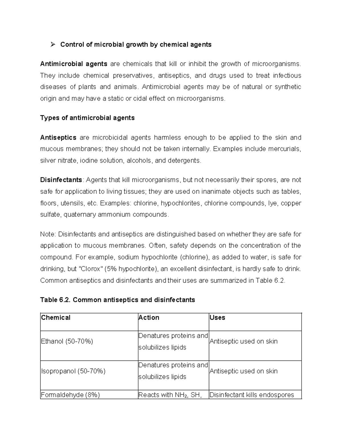 Disinfection & Sterilization, Immunology, & Virology - Control of ...