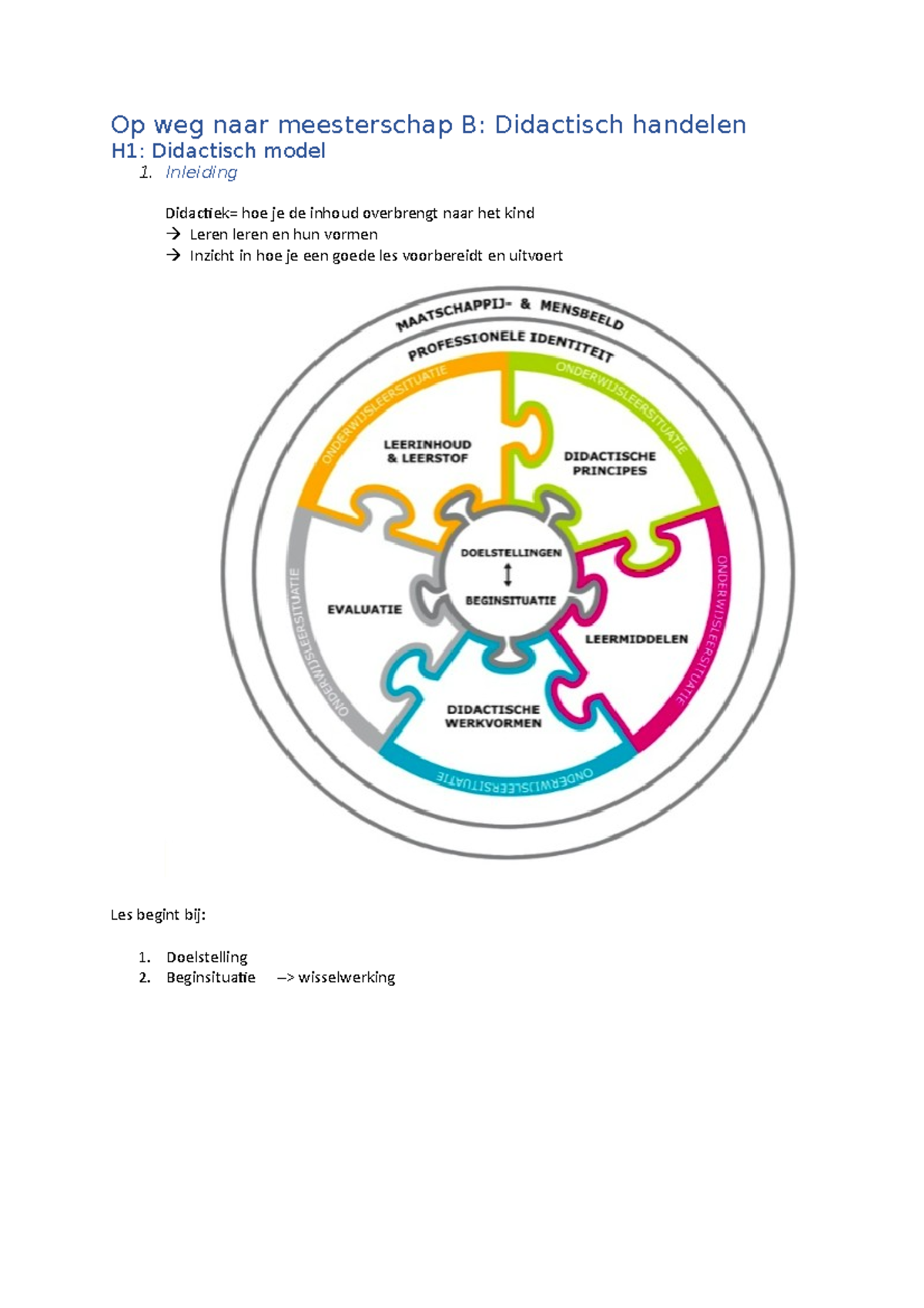 Ownmb - Samenvatting Op weg naar meesterschap B - Op weg naar ...