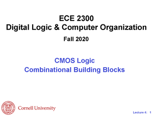 Minimization Kaughna - Lecture 3: Fall 2020 1 ECE 2300 Digital Logic & Computer Organization ...
