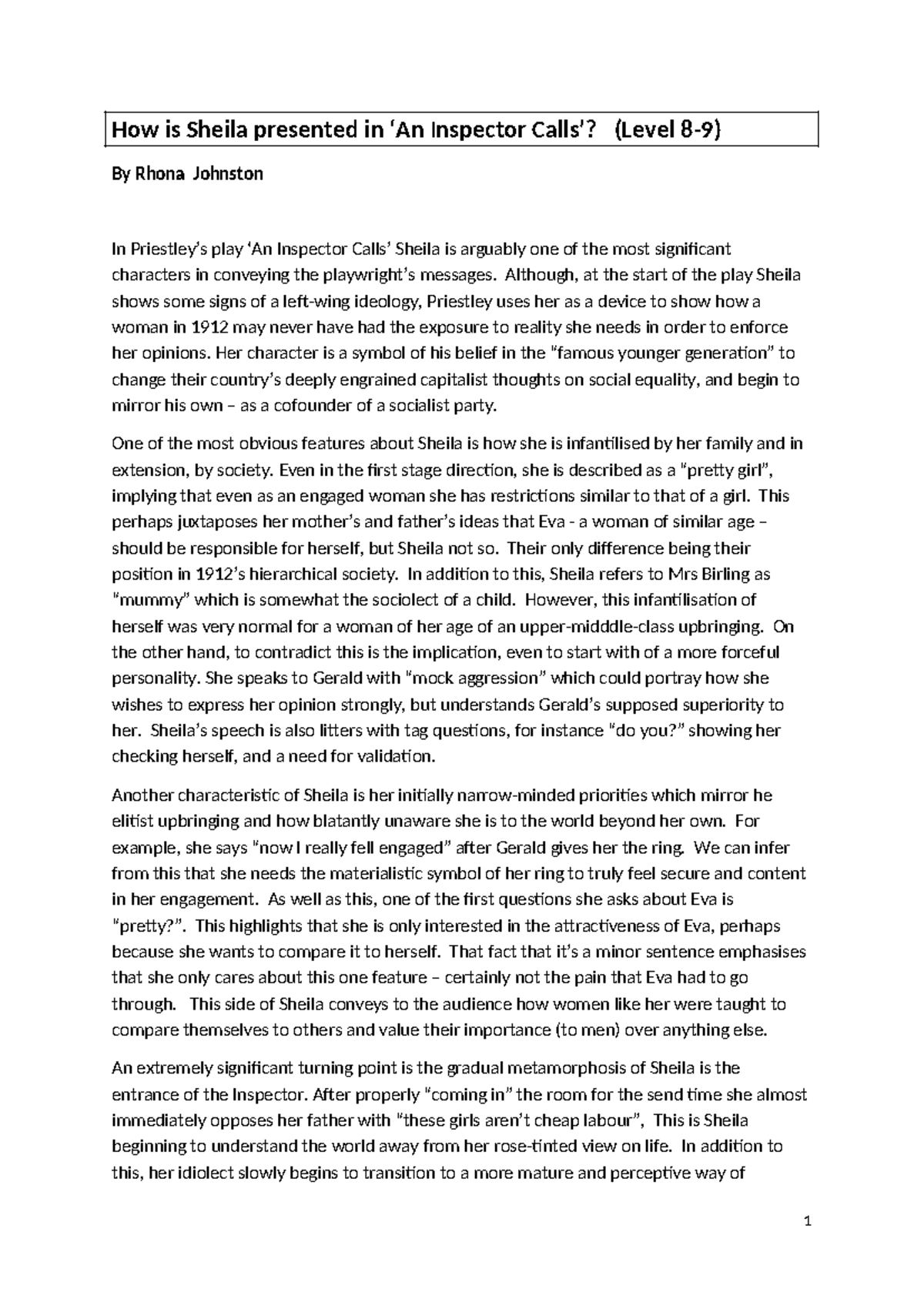 An-Inspector-Calls-very-useful-essays - How is Sheila presented in ‘An ...