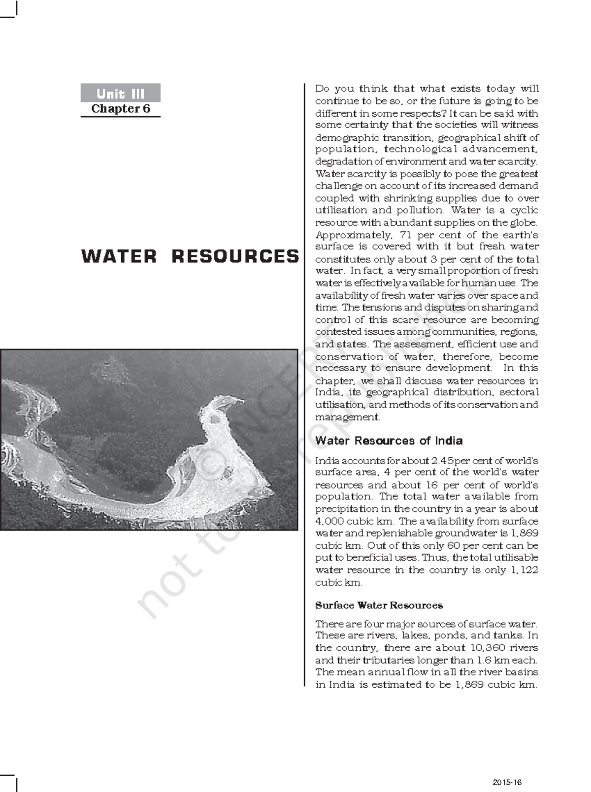 Water resources n - these are notes - Unit IIIUnit IIIUnit IIIUnit ...