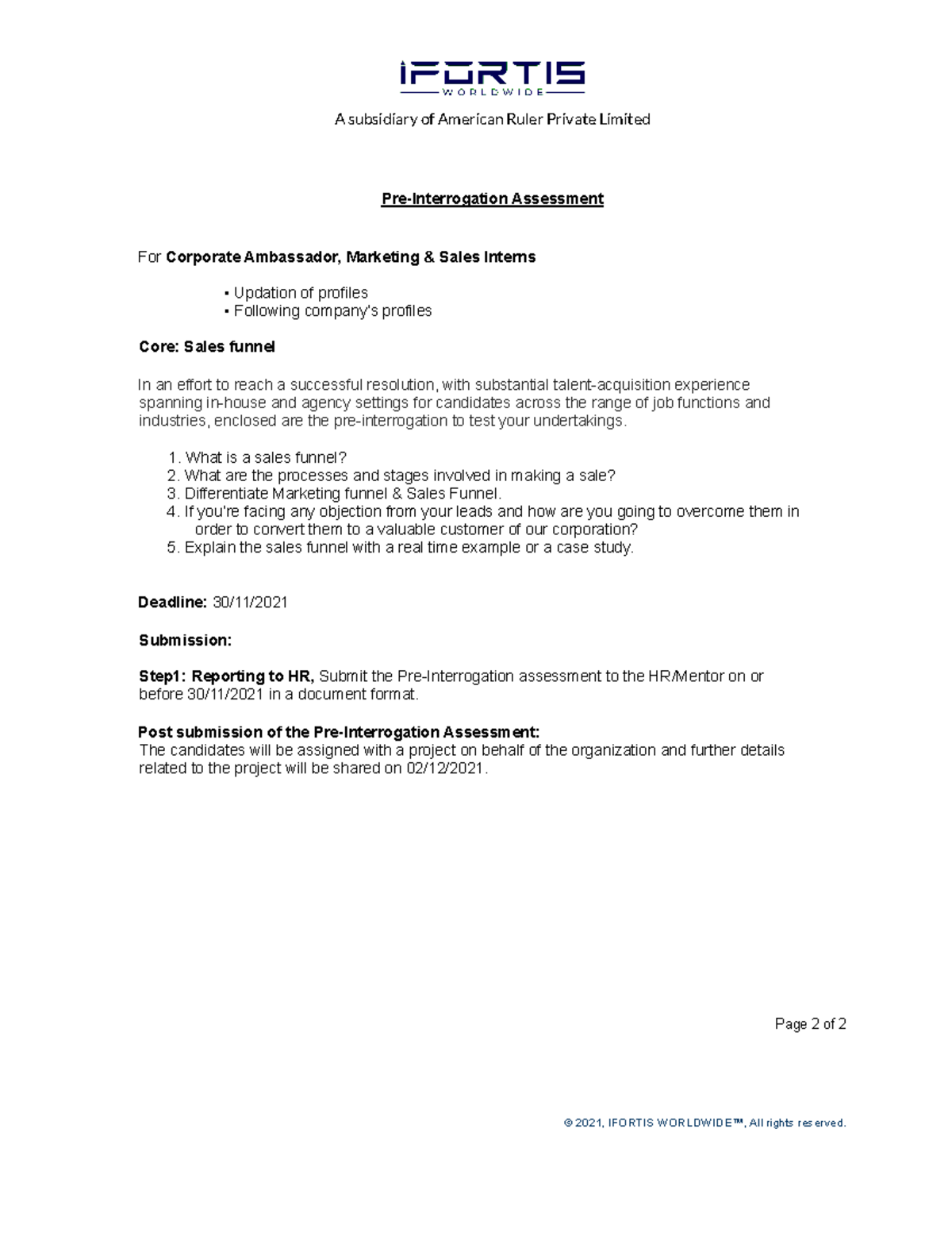Tasks 1, 2 & 3 (For SOP 1) - course - A subsidiary of American Ruler ...