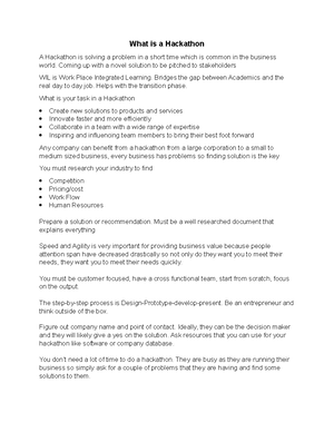 Four Stages of the Hackathon Cycle - During this module, you will use ...