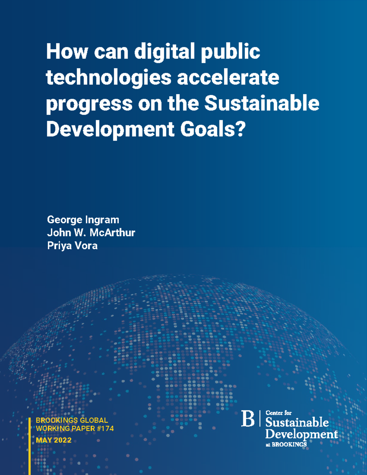 Digital public technologies and SDGs - How can digital public technologies accelerate progress ...