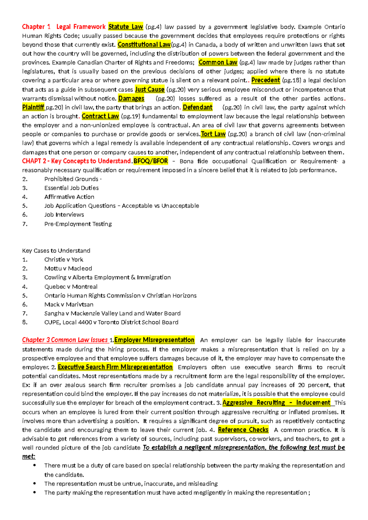 LAW Terms - Ans - Chapter 1 Legal Framework Statute Law (pg) law passed ...