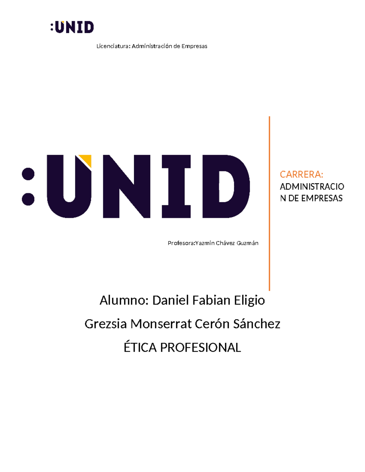 Preproyecto - Pre-Proyecto - Profesora:Yazmin Chávez Guzmán CARRERA ...
