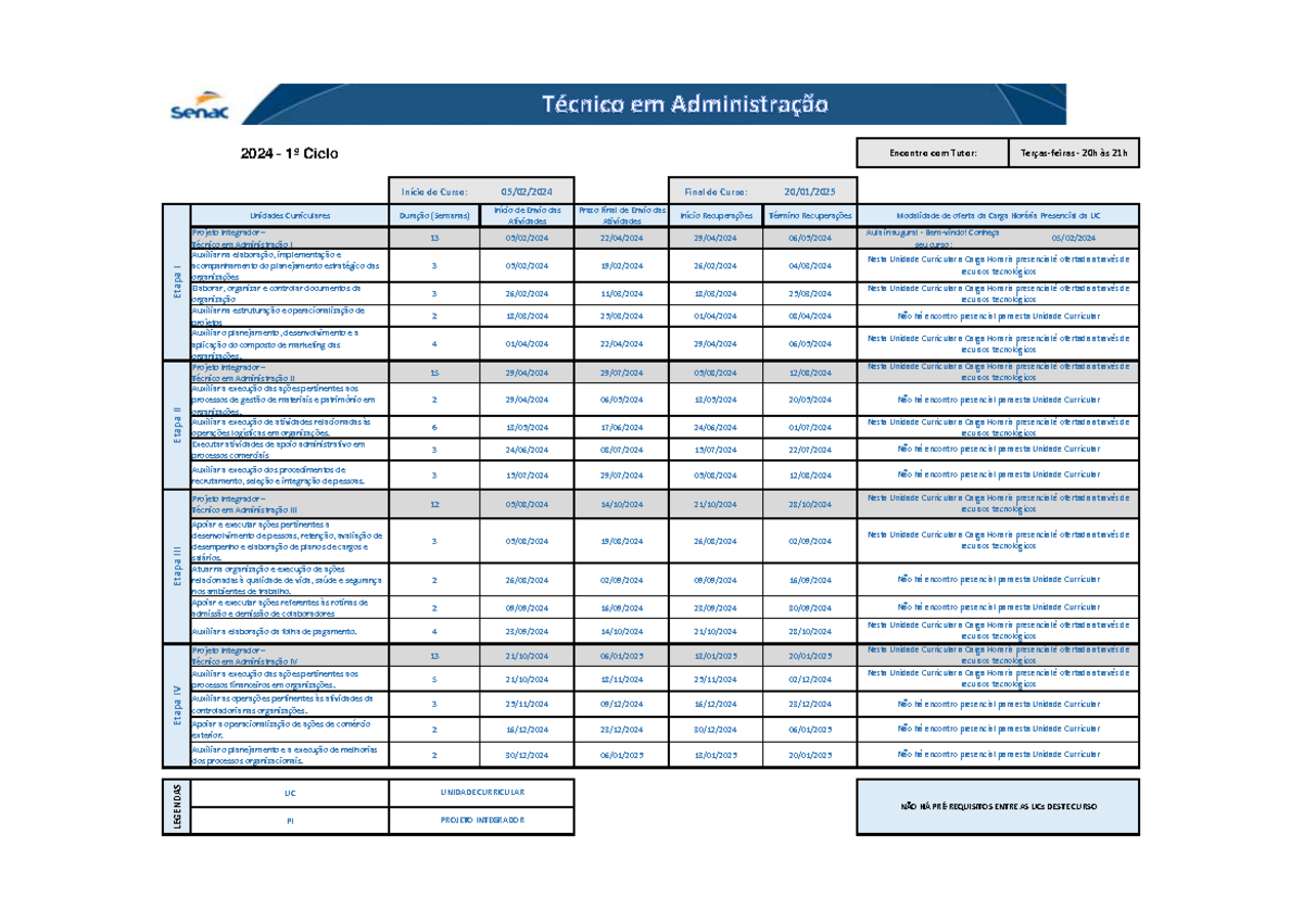 Cronogramas 2024 - dddfffff - 2024 - 1º Ciclo Encontro com Tutor ...