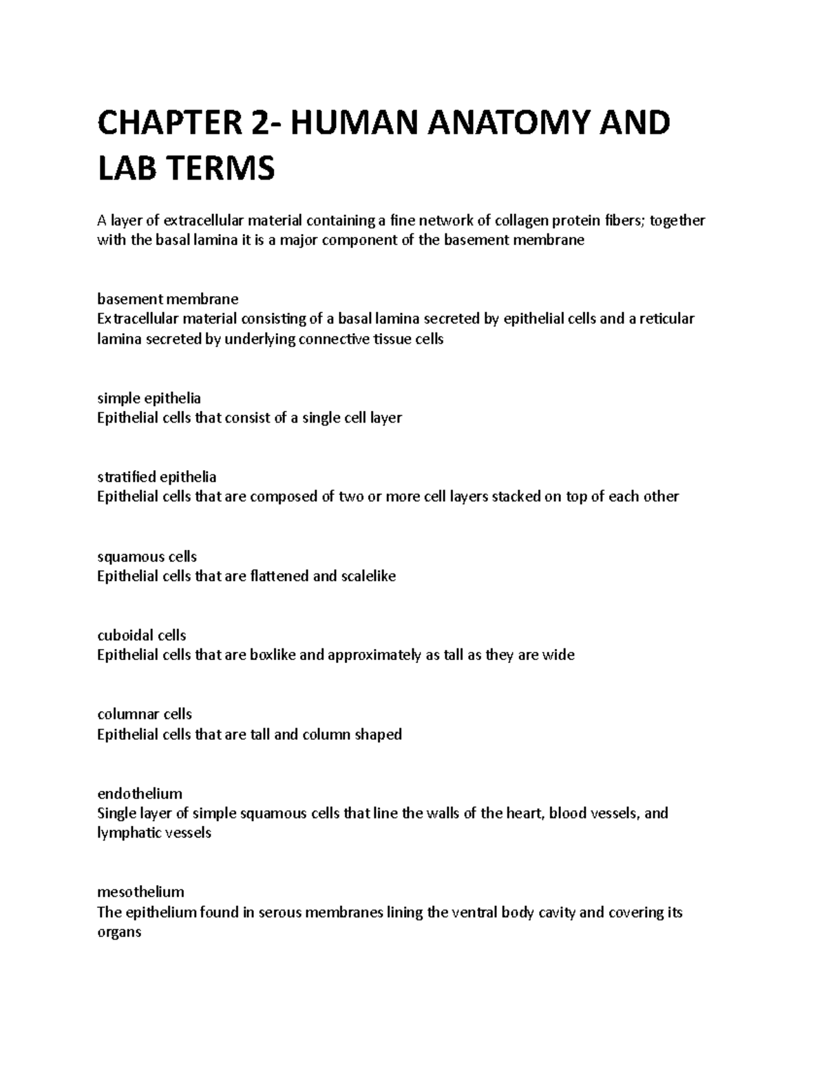 Chapter 2.1 HUMAN PHYSIOLOGY - CHAPTER 2- HUMAN ANATOMY AND LAB TERMS A ...