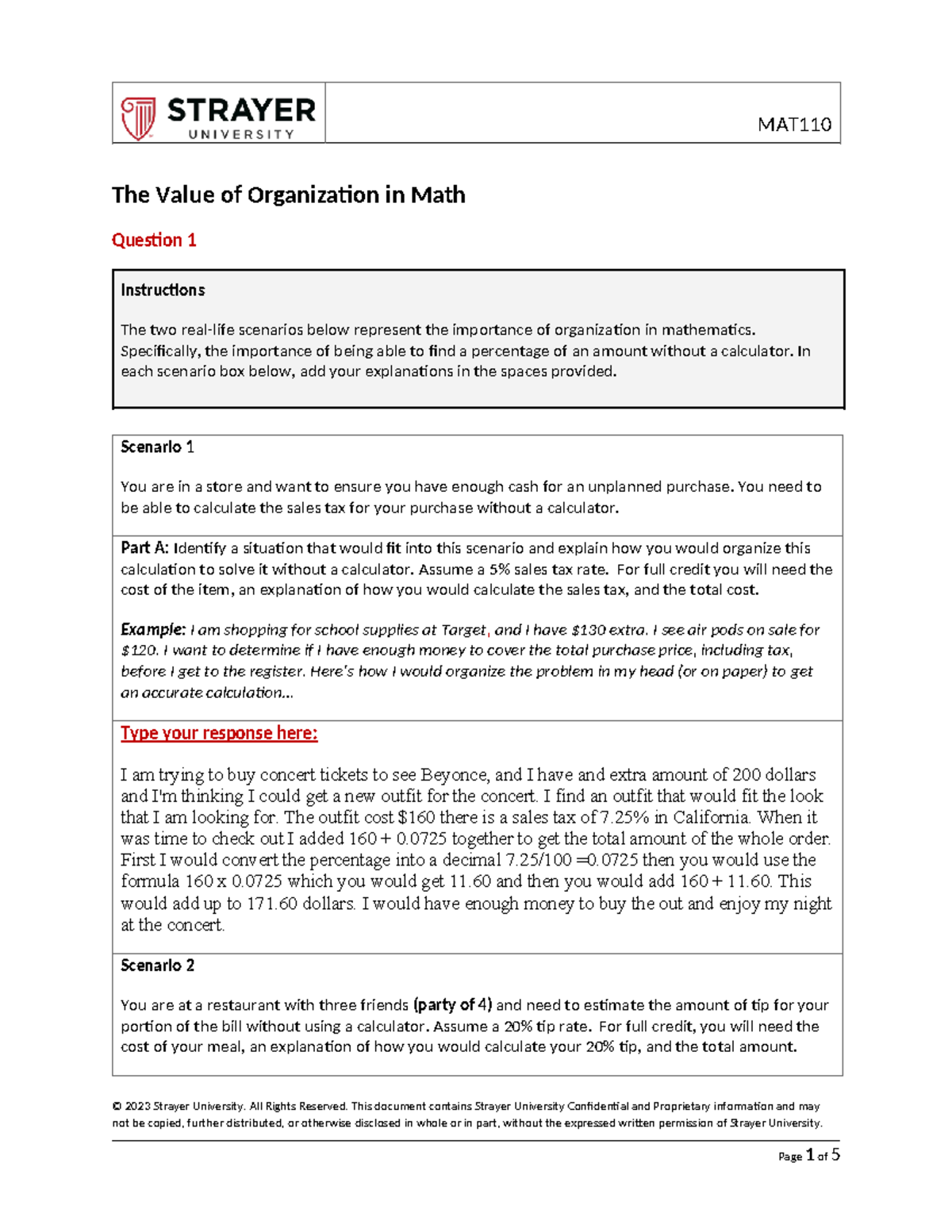 Cf MAT110 Week 4 Assignment - The Value of Organization in Math ...