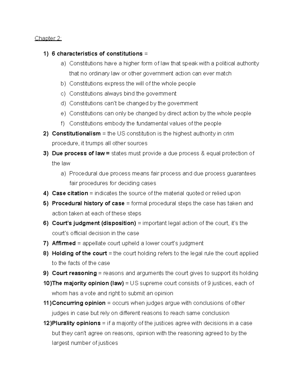 Criminal Procedure Terminology Ch-1,2,3 - Chapter 2: 6 characteristics ...