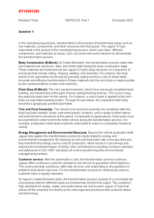 [Solved] in your own words explain any four guidelines Jaguar could use as - Logistics and ...