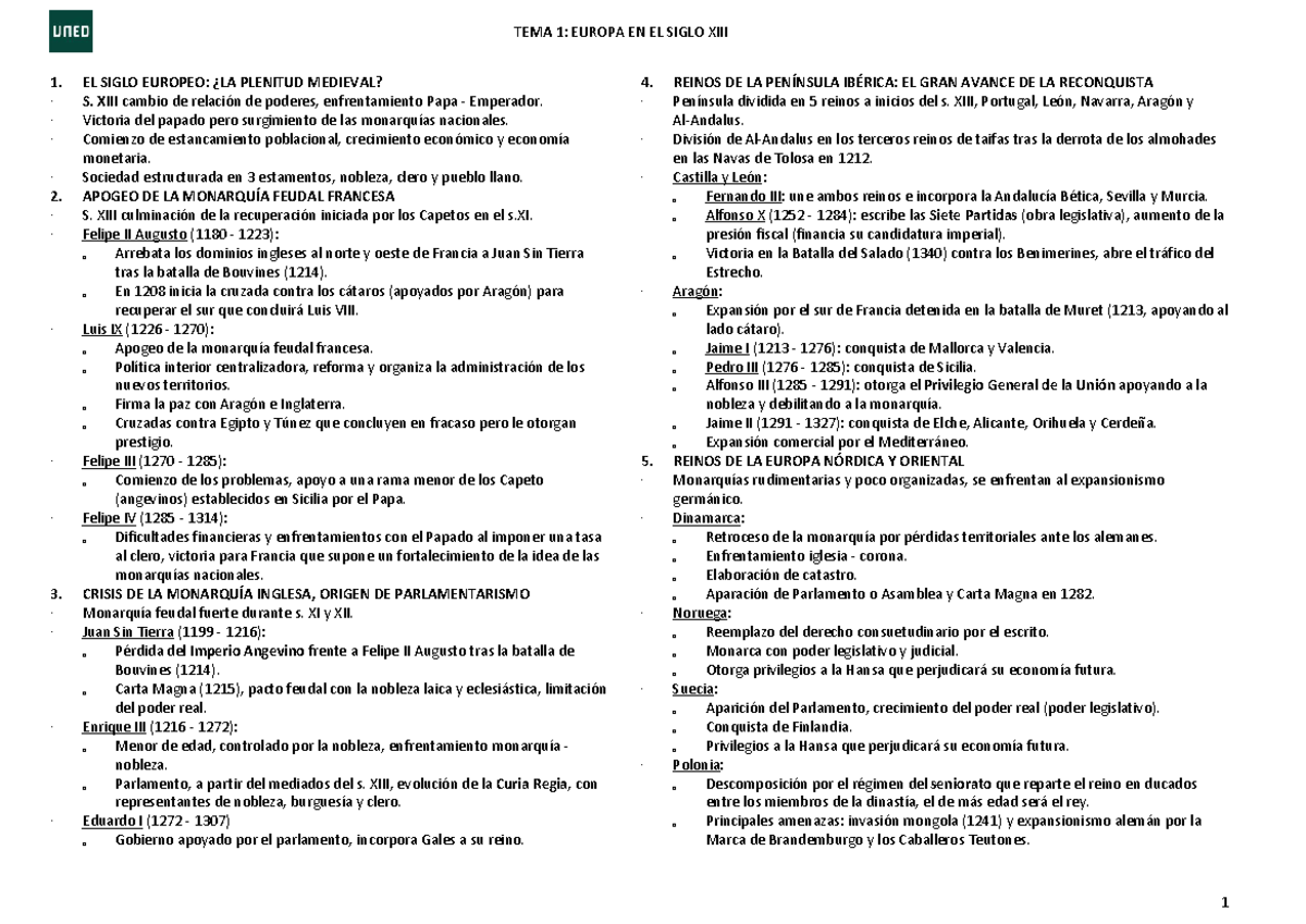 Esquema Medieval II - La Edad Media: Siglos XIII-Xv - Warning: TT: undefined function: 32 ...