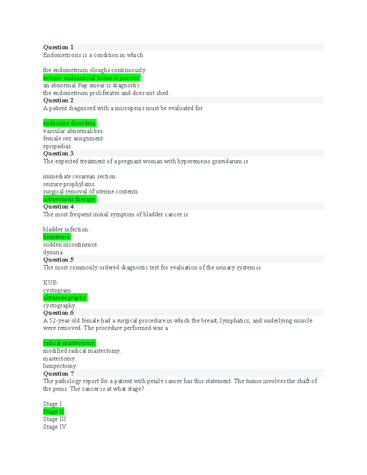 Week 6 Patho - Assignments - Question 1 Endometriosis is a condition in ...