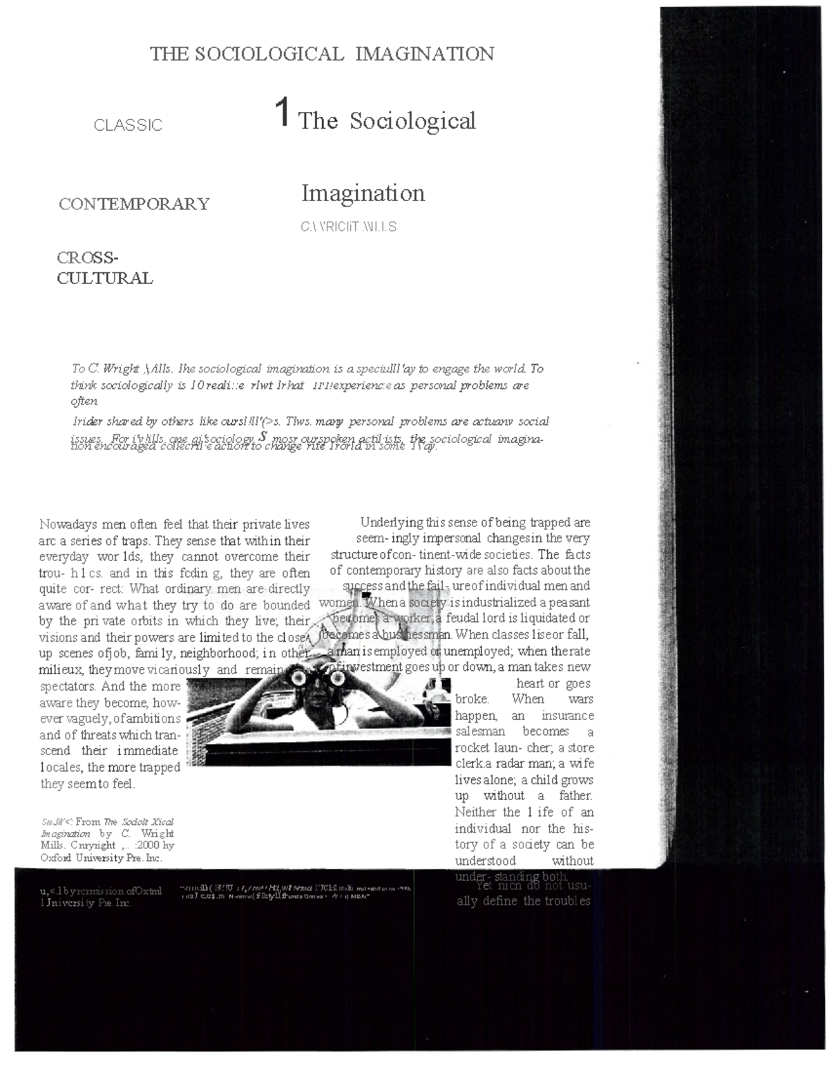 Sociological Imaginations notes and more - ####### THE SOCIOLOGICAL ...