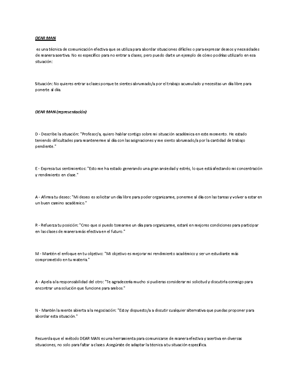 DEAR MAN-WPS Office - Características principales - DEAR MAN es una ...