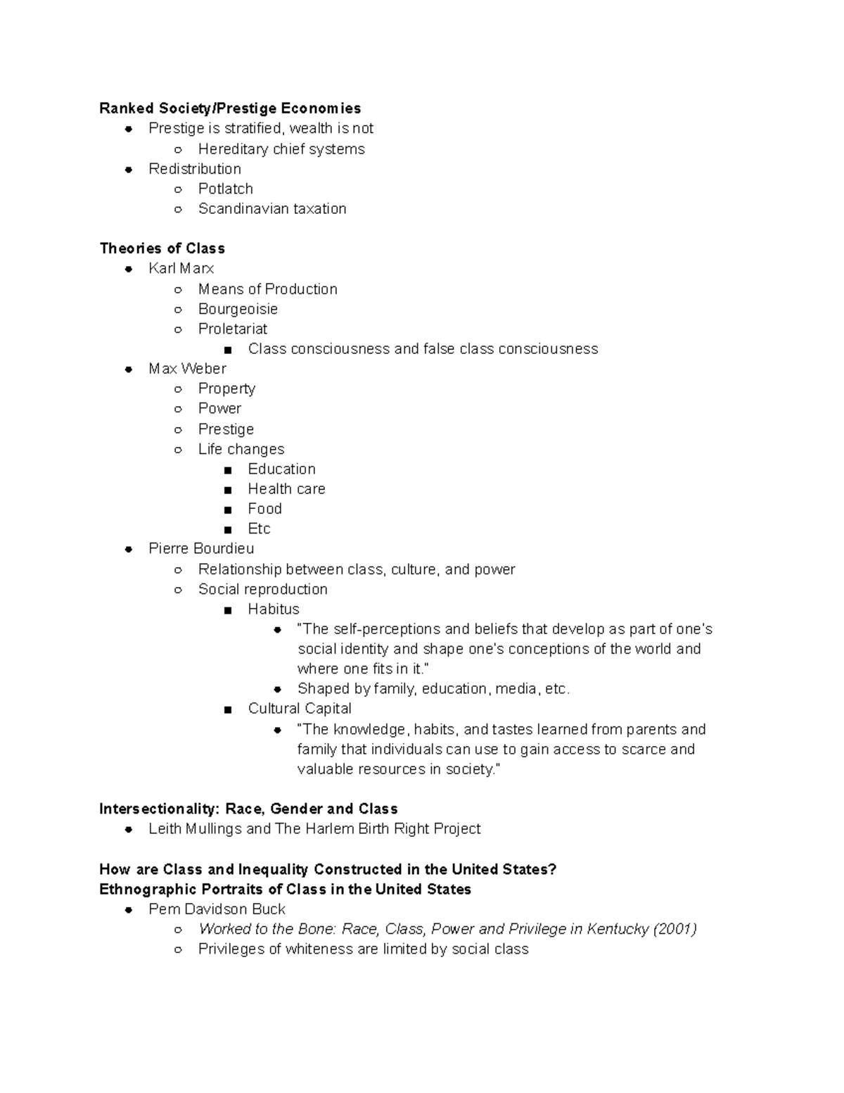 AN100 Topic: Class - Ranked Society/Prestige Economies Prestige is ...