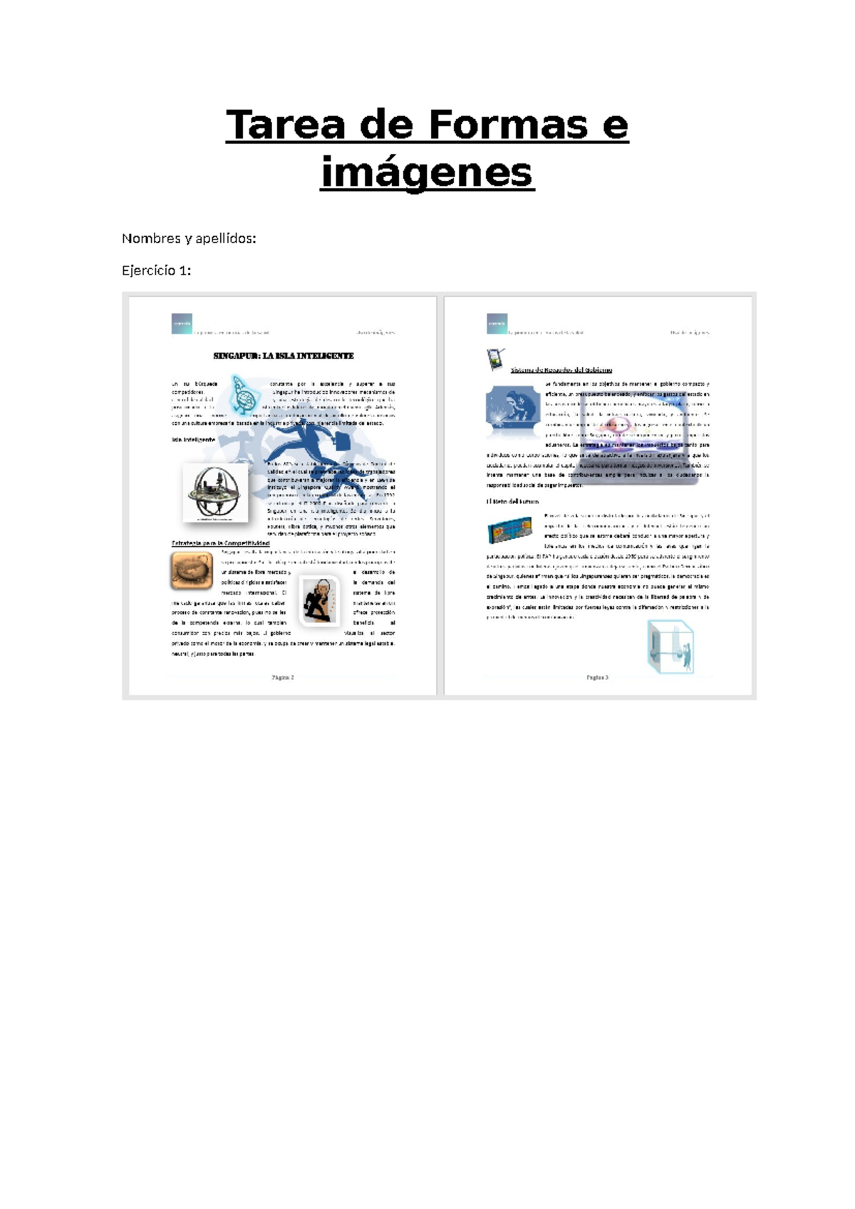 Tarea de Formas - 2 ejercicios - Bacteriología - Tarea de Formas e imágenes Nombres y apellidos ...