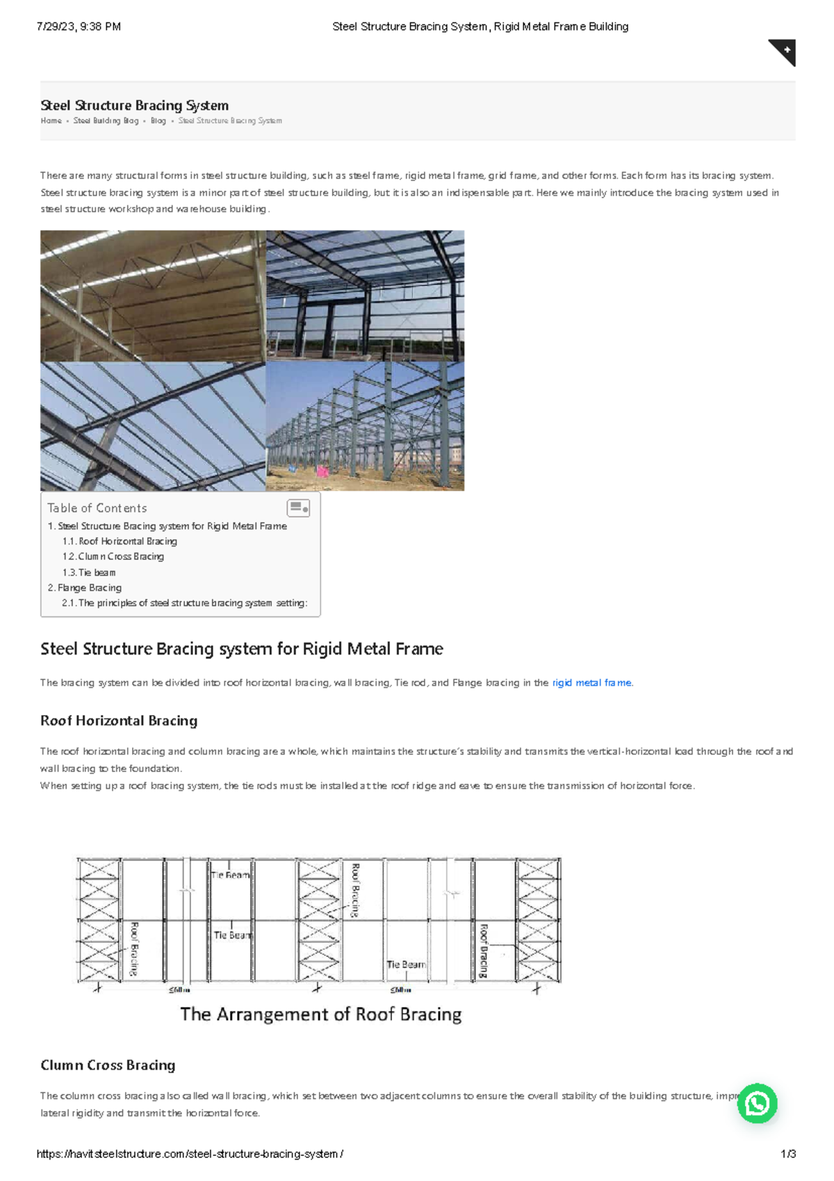 Steel Structure Bracing System, Rigid Metal Frame Building - 7/29/23, 9 ...