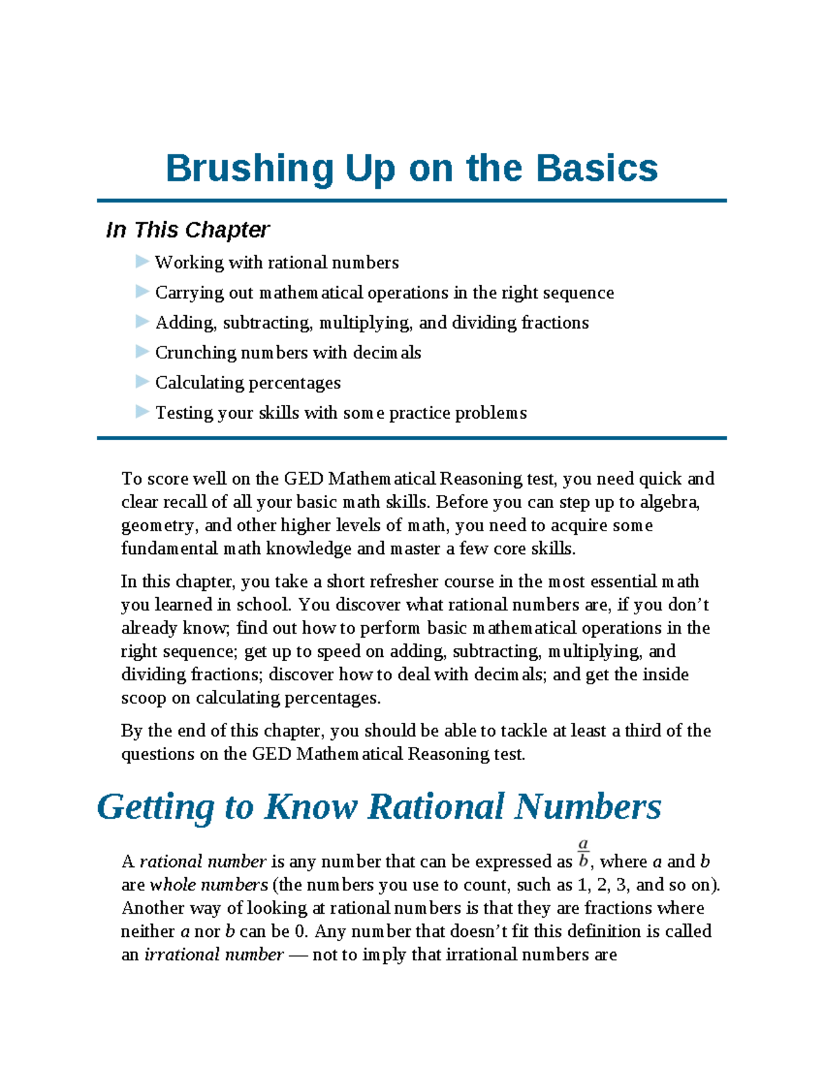 Chap 1 Building Up On Basics - Chapter 5 Brushing Up on the Basics In This Chapter Working with ...