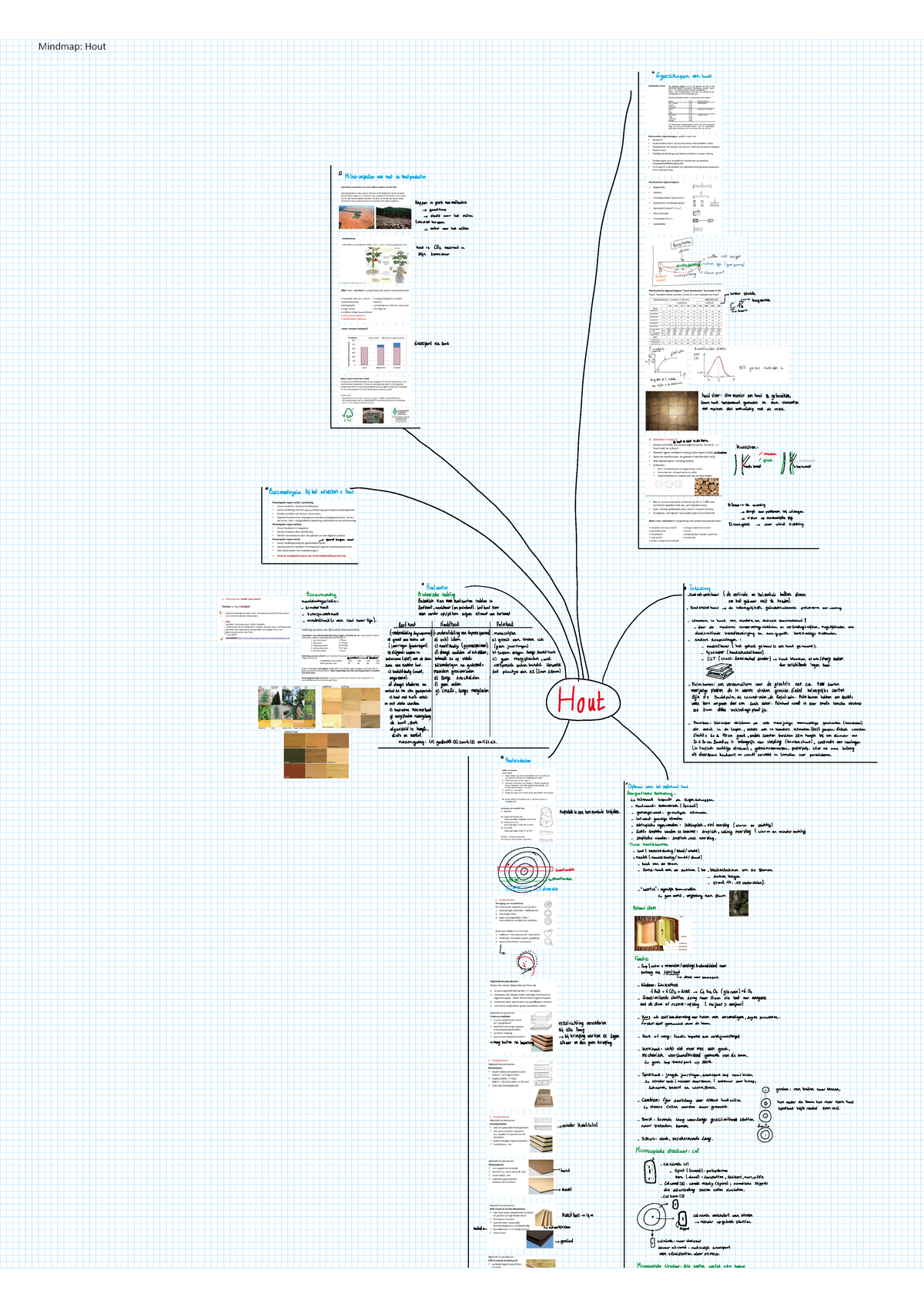 Hout - hout mindmap - Constructie van gebouwen, deel 1 - Mindmap: Hout - Studocu