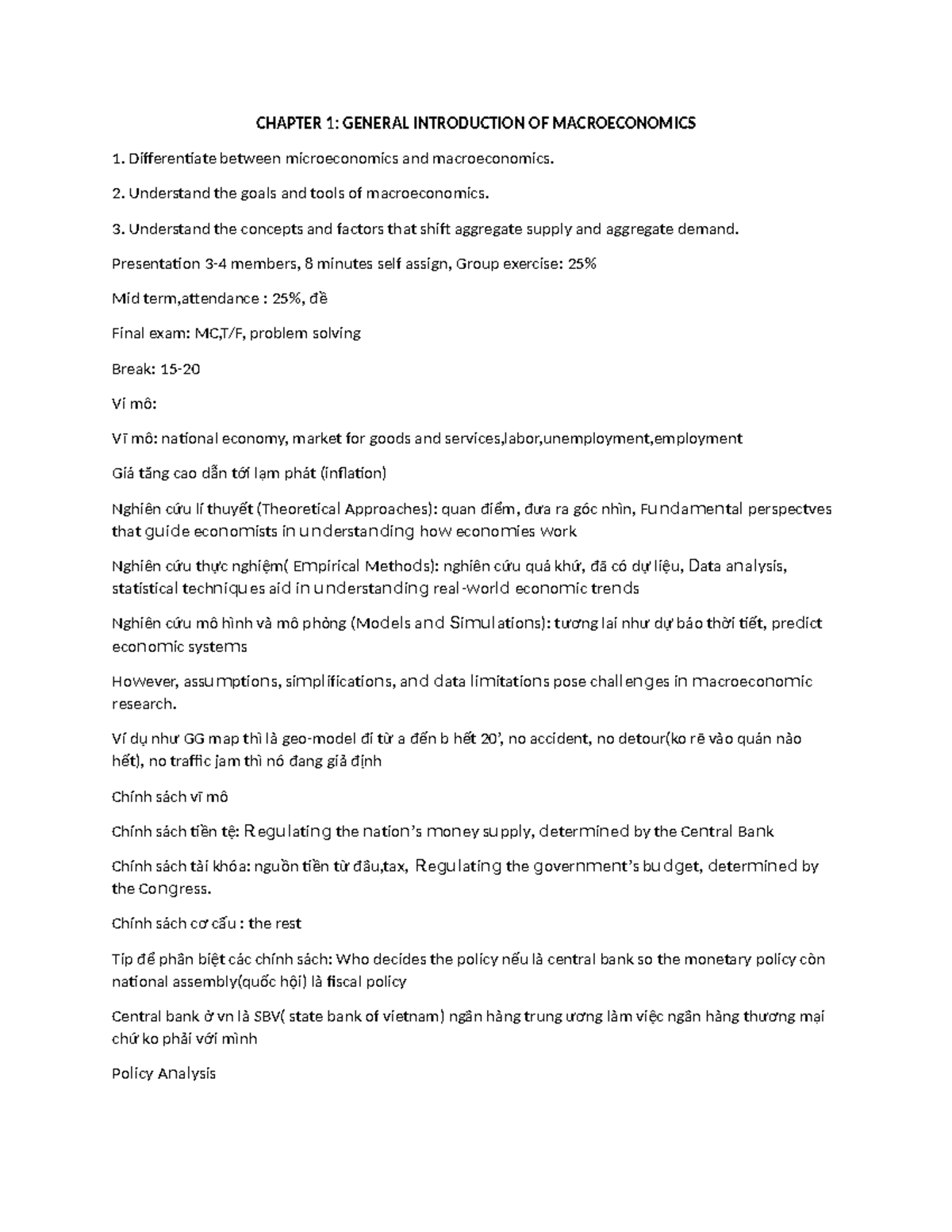 Take note KTVM buổi 1 - nice - CHAPTER 1: GENERAL INTRODUCTION OF ...