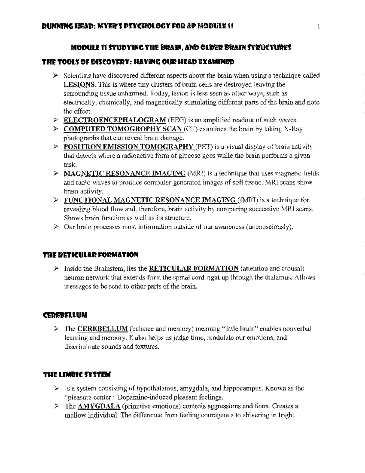 Module 11 - CHEAT SHEET - PSY 150 - Studocu