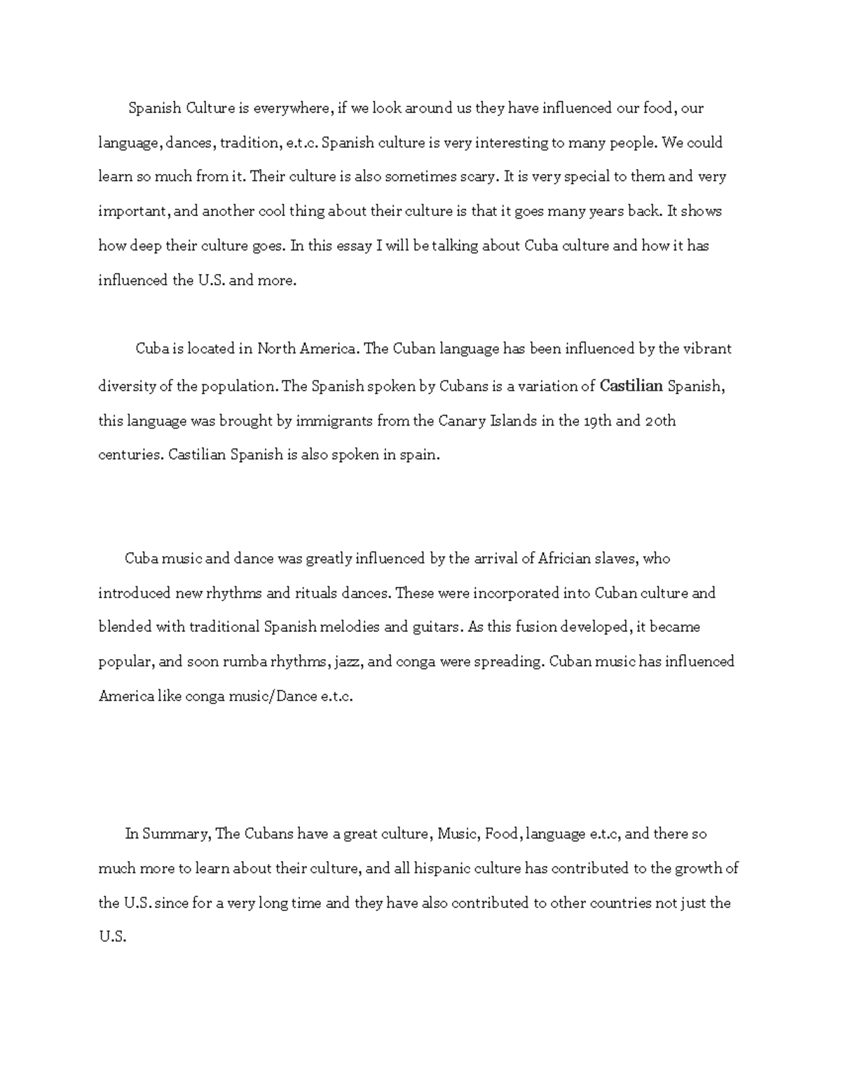 Spainsh Project Amaya - Spanish Culture is everywhere, if we look ...