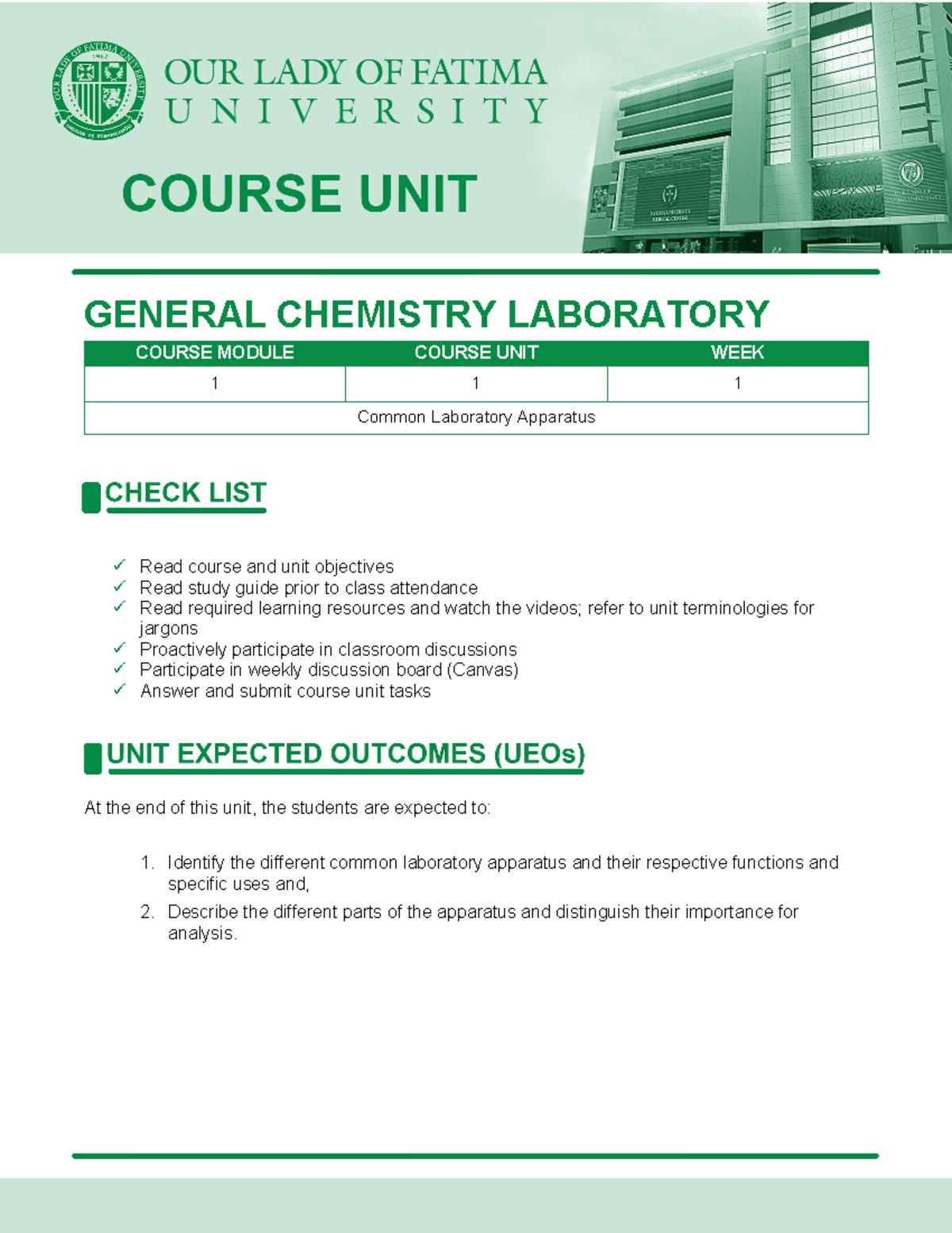01-Laboratory-Apparatus - GENERAL CHEMISTRY LABORATORY COURSE MODULE ...