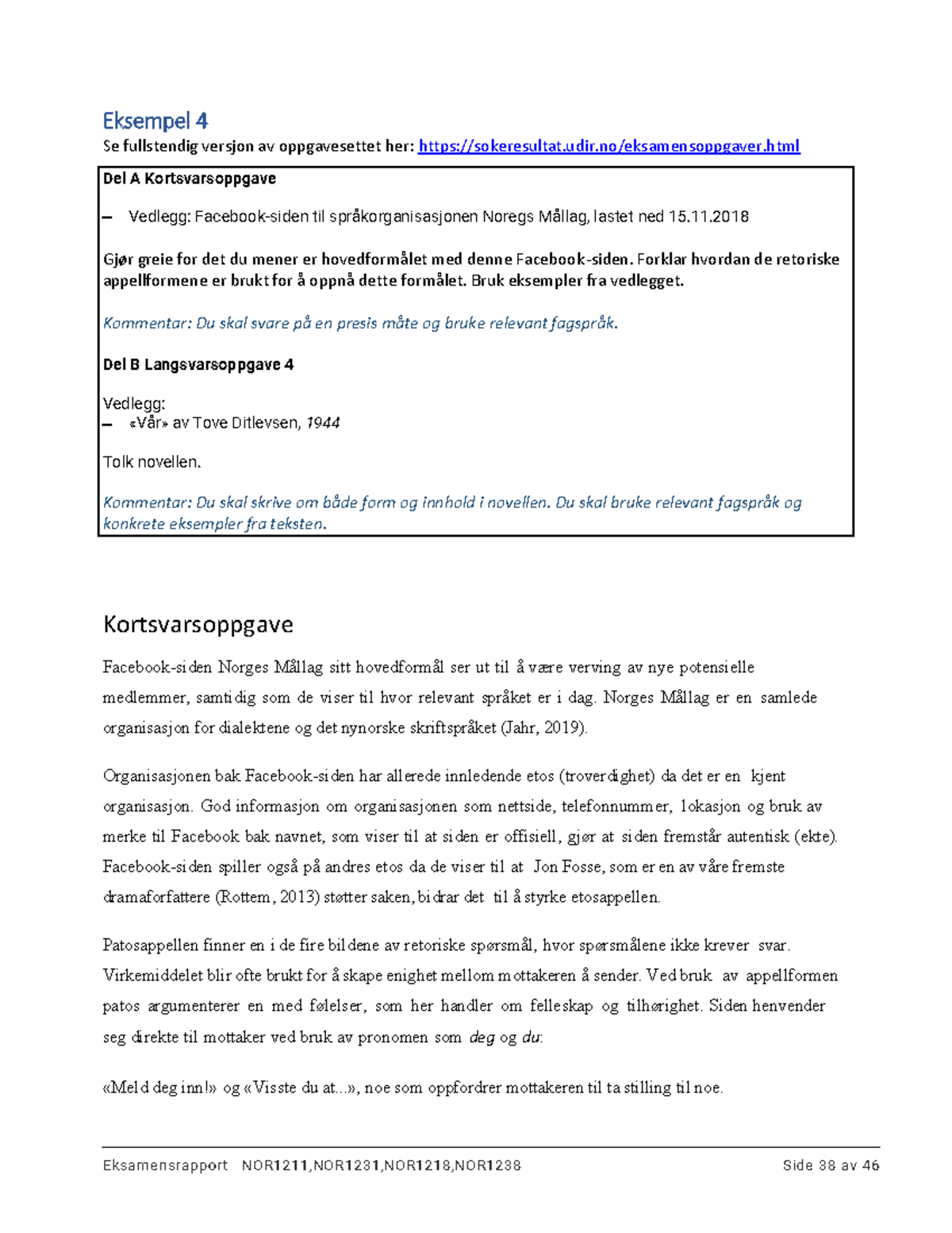 Vår - novelleanalyse - Tekster - Eksempel 4 Se fullstendig versjon av ...